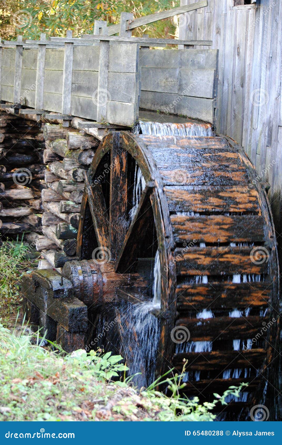 Waterwheel stock photo. Image of creek, mill, cornmill - 65480288