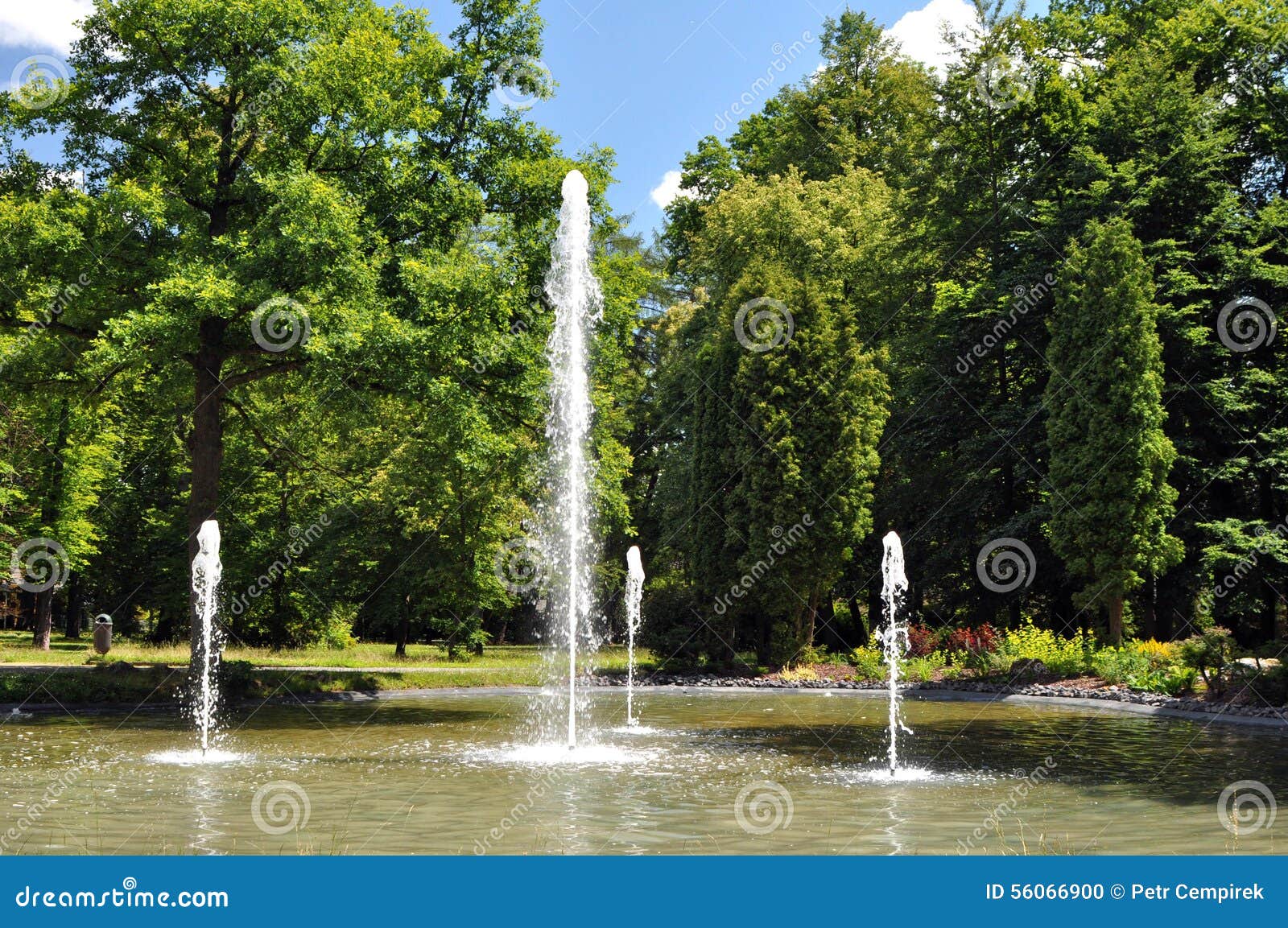 Waterworks in the Park stock photo. Image of lake, waterworks - 56066900