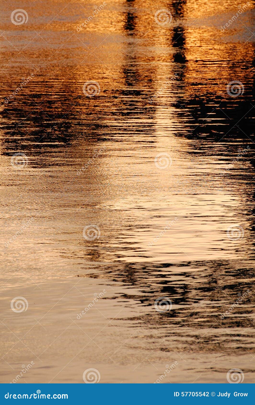 Watery Reflections at Sunset Stock Photo - Image of evening, watery ...