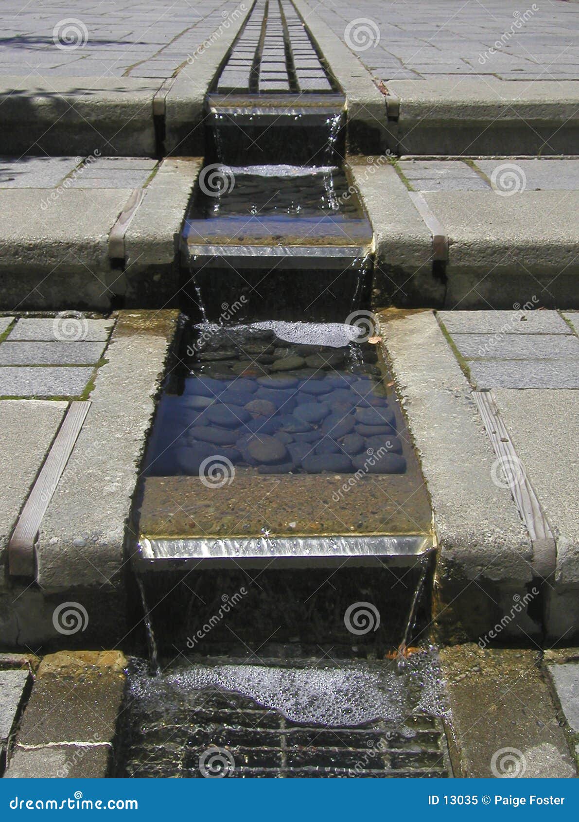 Watery Steps stock image. Image of paving, concrete, water - 13035