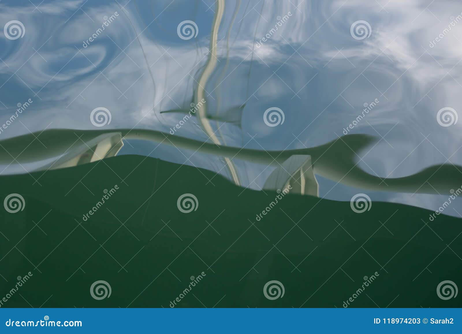 Watery Wavy Abstract Pattern. Blue and Green. Stock Image - Image of ...