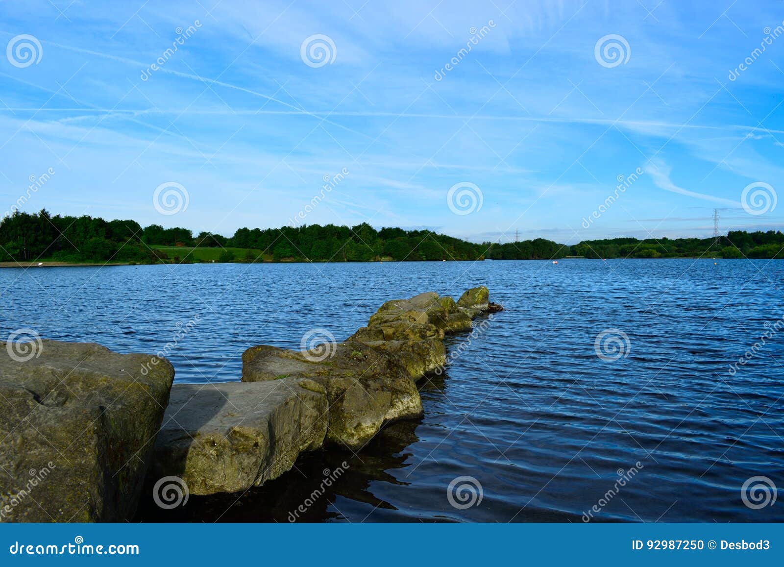 Wath Manvers Lake stock photo. Image of sunny, shore - 92987250