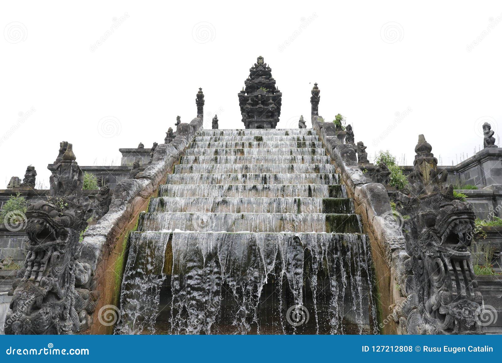 Watherfall Das Escadas Do Monumento De Aztech Foto de Stock - Imagem de ...