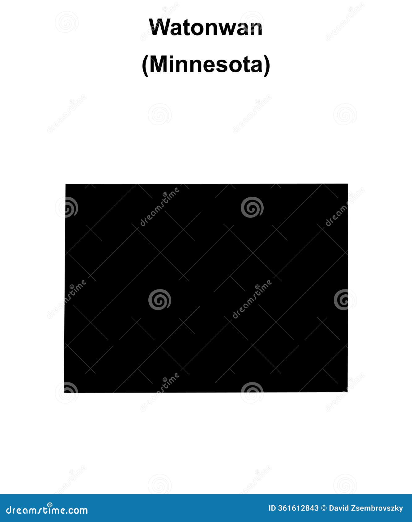 Watonwan outline map stock illustration. Illustration of contour ...