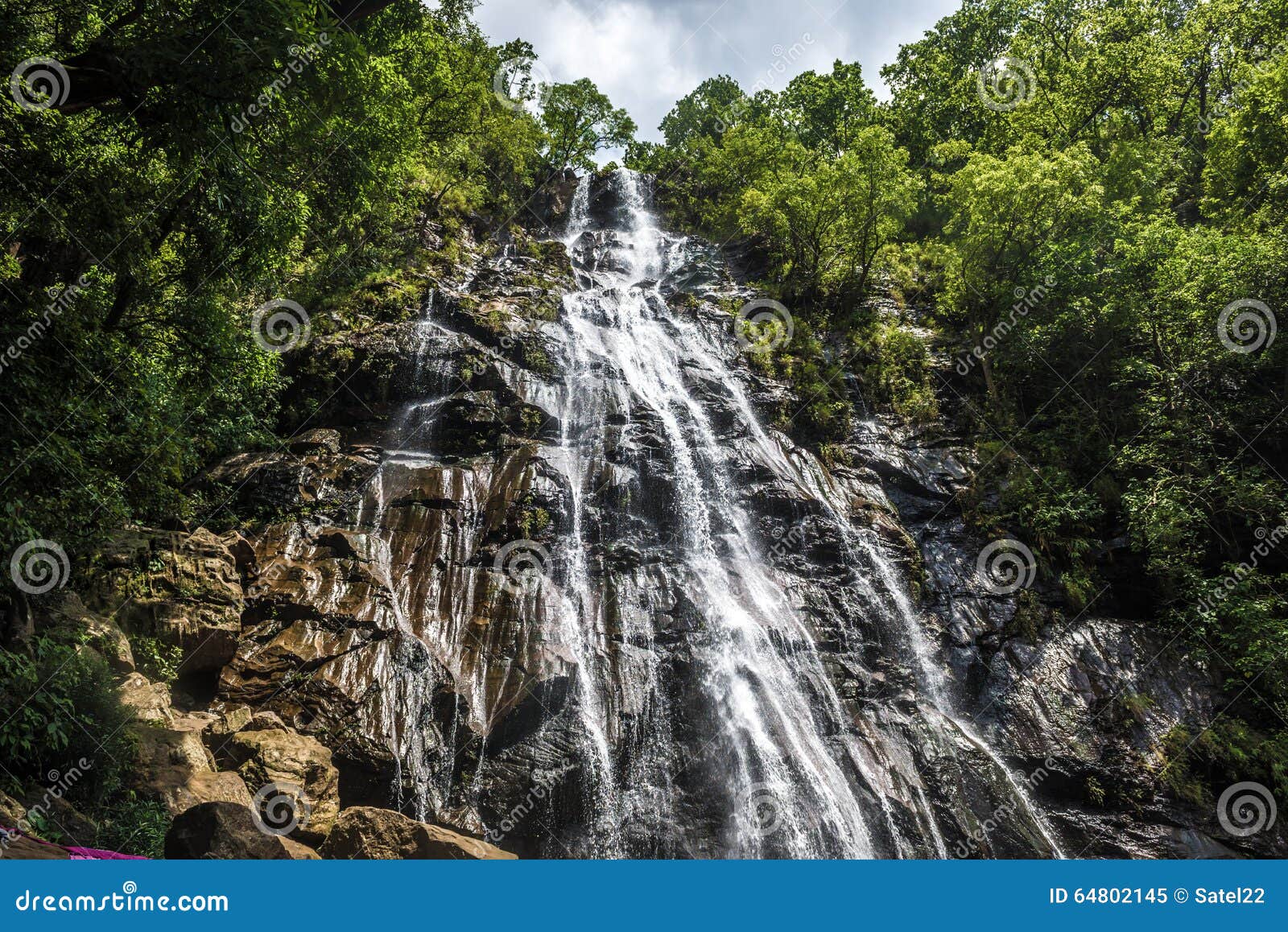 Watrefall stock image. Image of flowing, fall, spot, jungle - 64802145