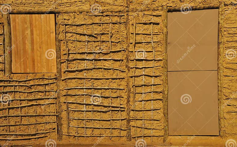 Wattle-and-Daub Construction Details Stock Image - Image of daubed ...