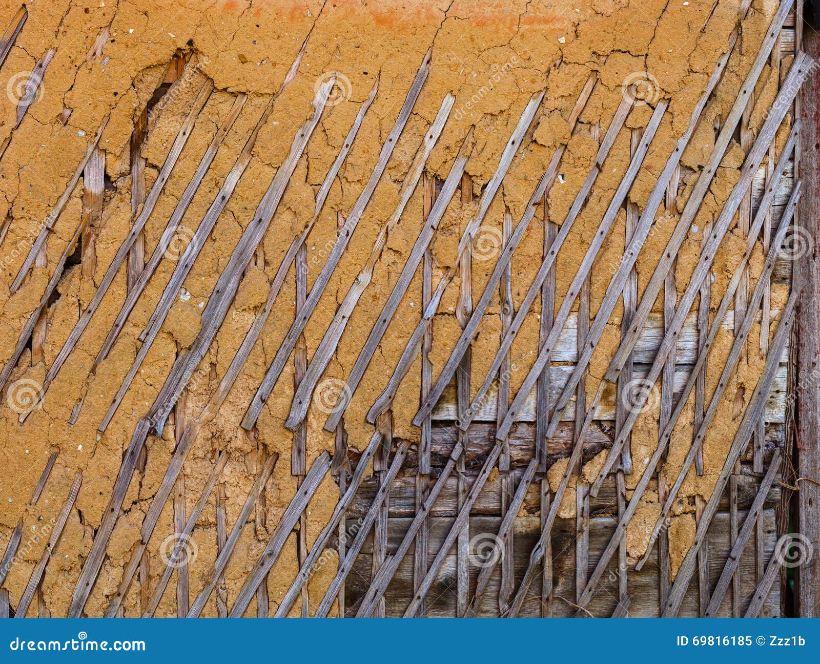 Wattle and daub texture stock image. Image of damaged - 69816185