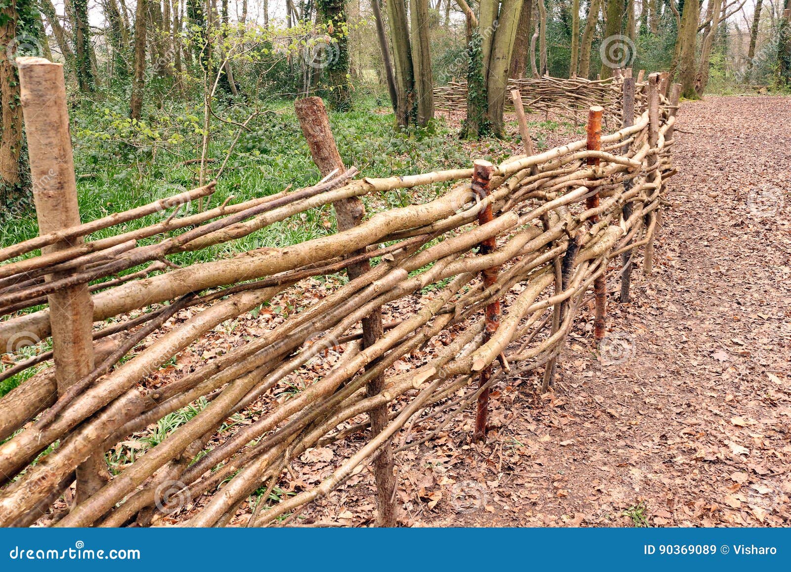 Wattle Fence stock image. Image of barrier, england, friendly - 90369089
