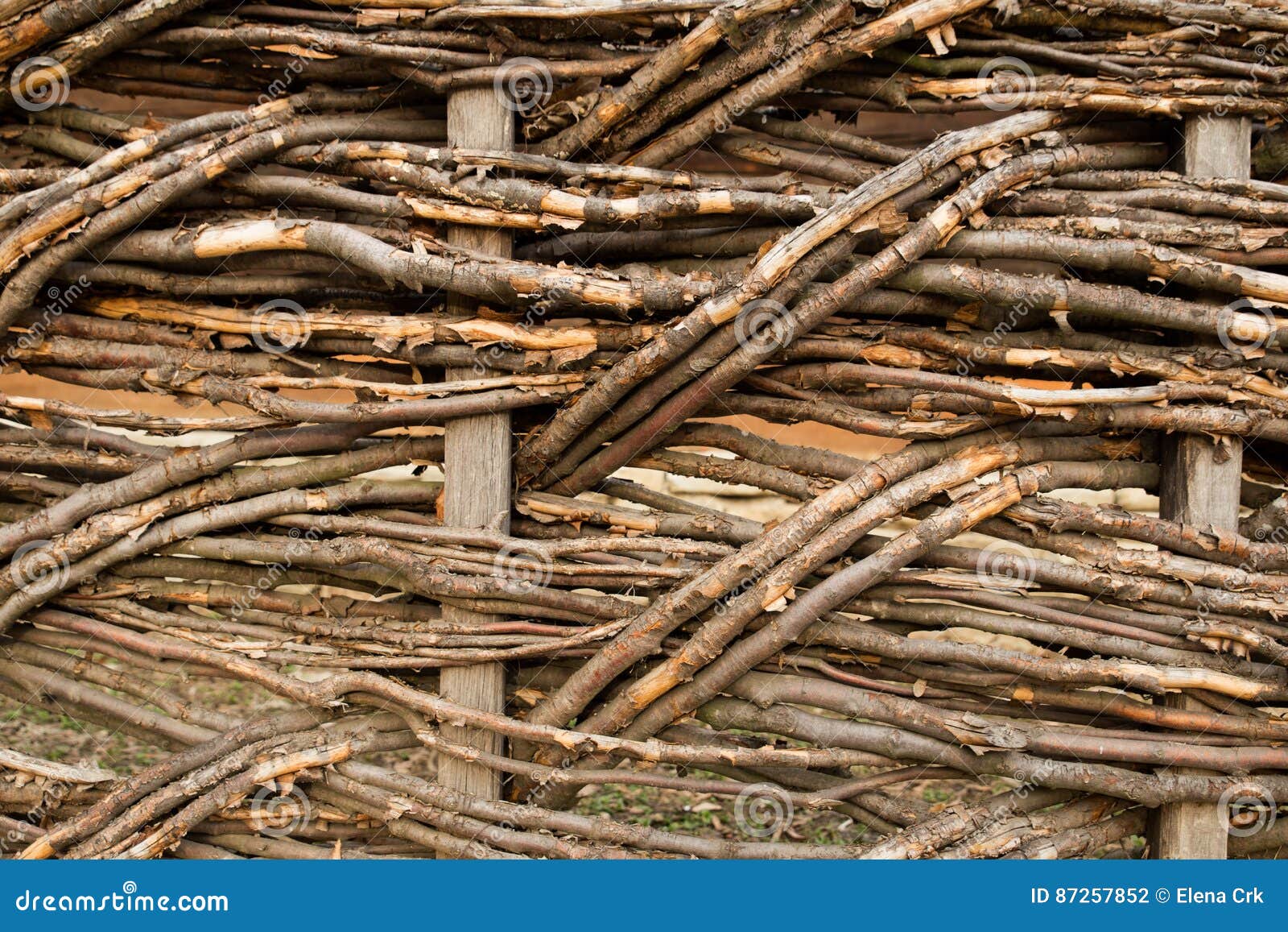 Wattle fence stock photo. Image of nature, rural, texture - 87257852
