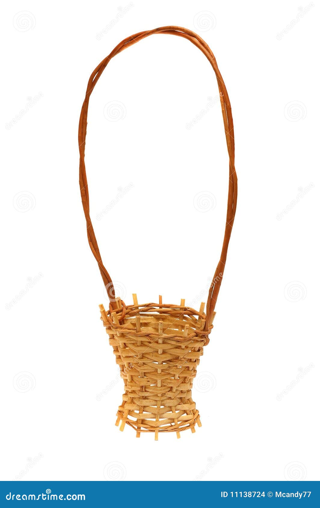 Wattled Decorative Basket on White Stock Photo - Image of scenery, bind ...