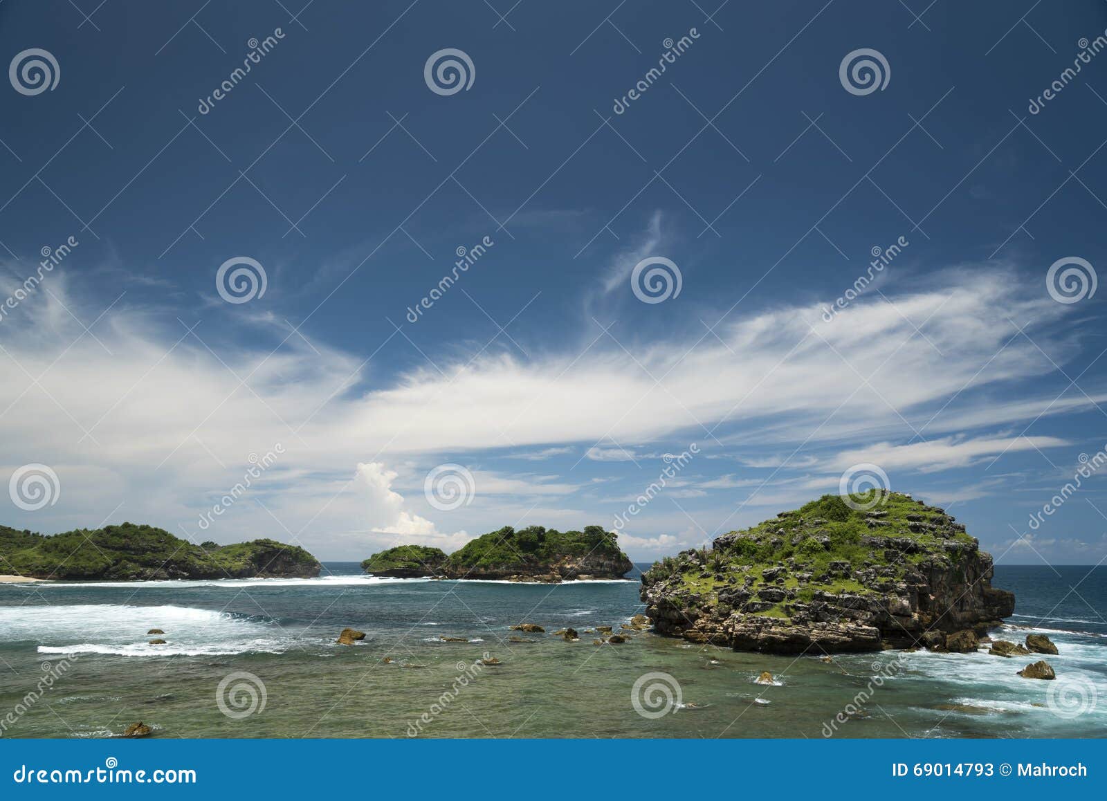 Watu Karung Beach, Pacitan, Java, Indonesia Stock Image - Image of ...