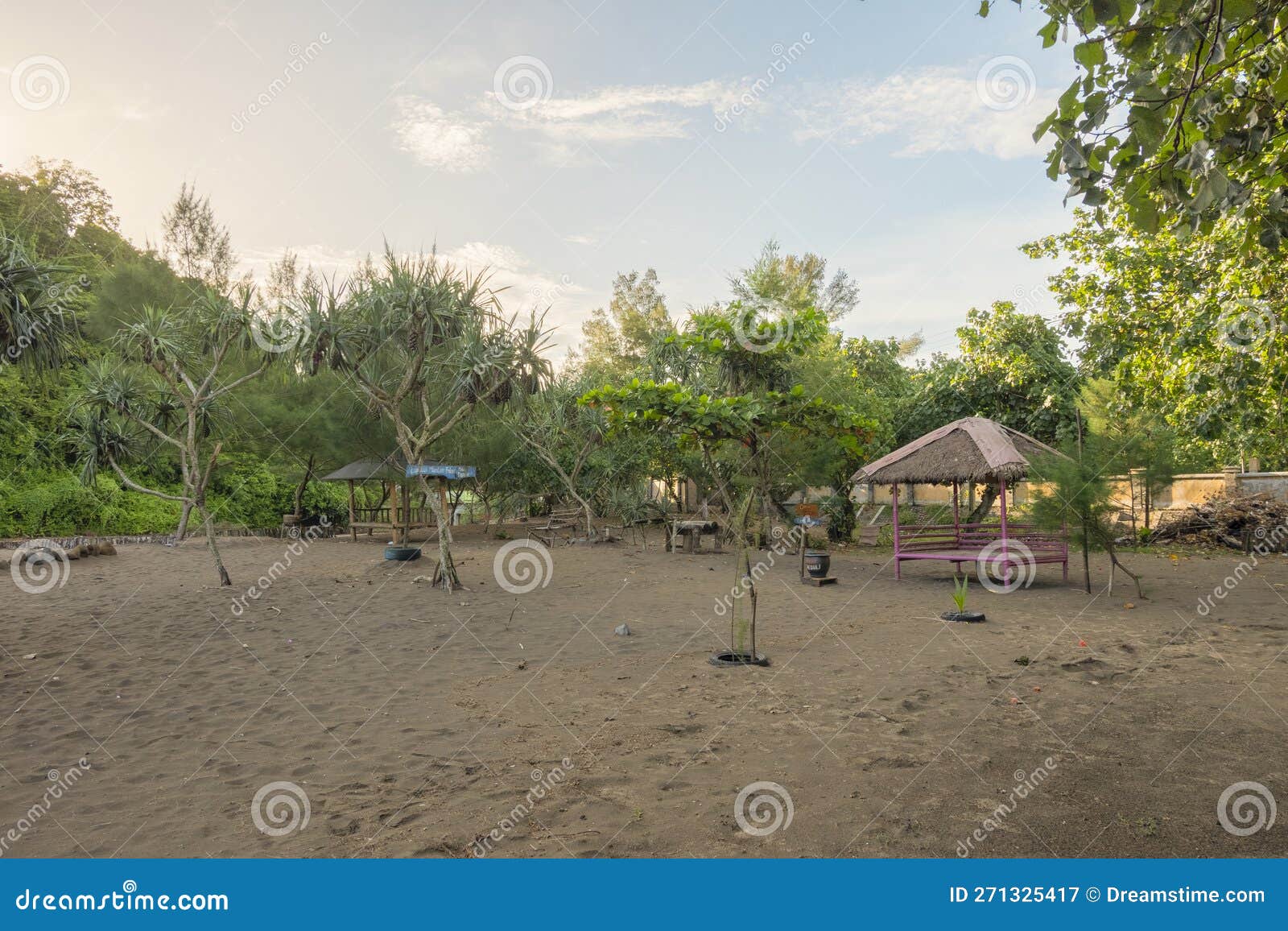 Watu Ulo Beach Park stock image. Image of city, sand - 271325417
