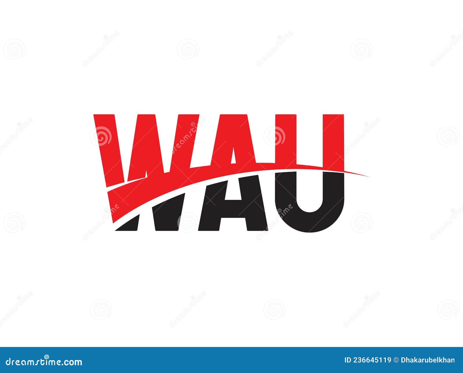 WAU Letter Initial Logo Design Vector Illustration Stock Vector ...