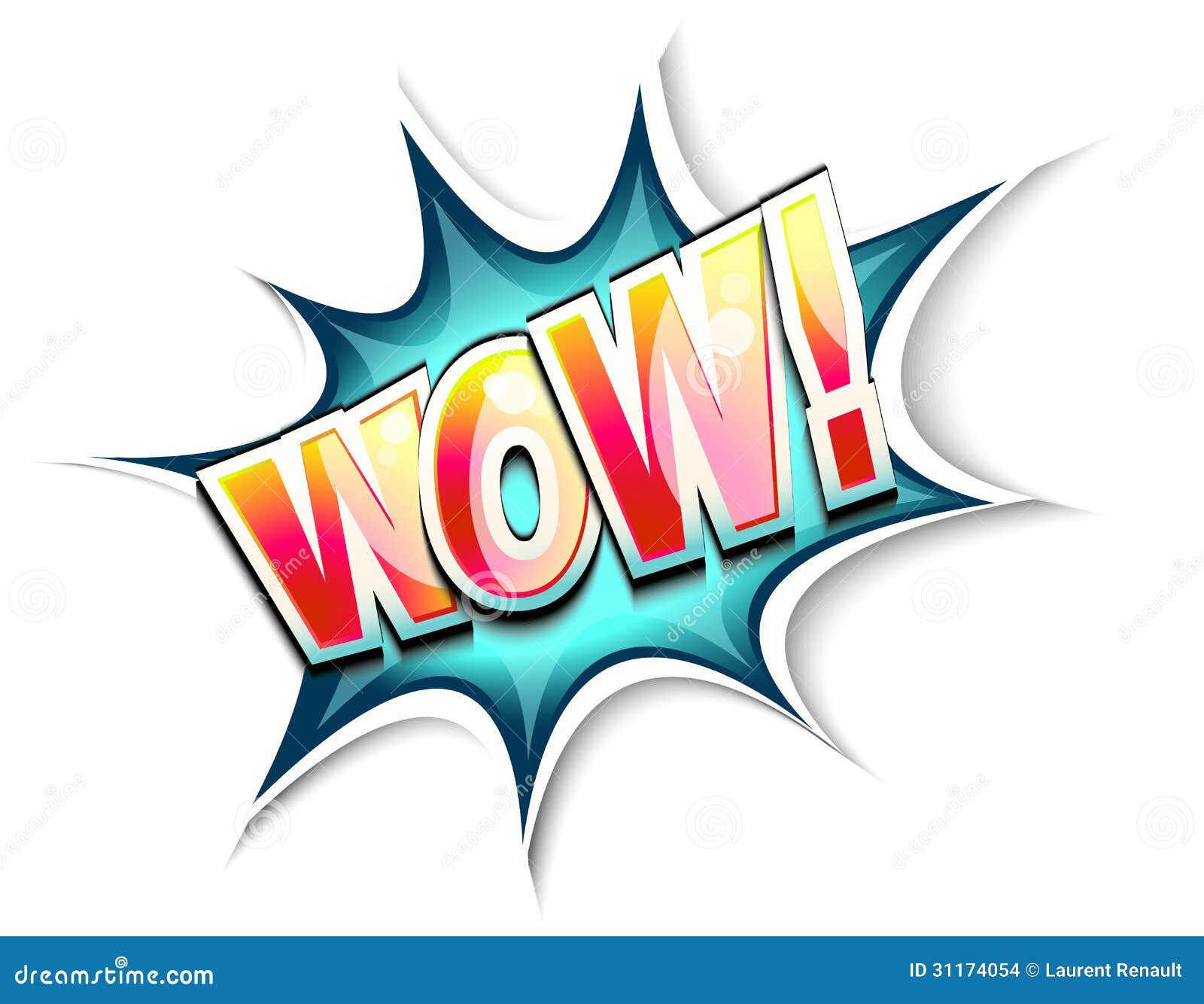 Wauw Grappige Boekillustratie Vector Illustratie - Illustratie ...