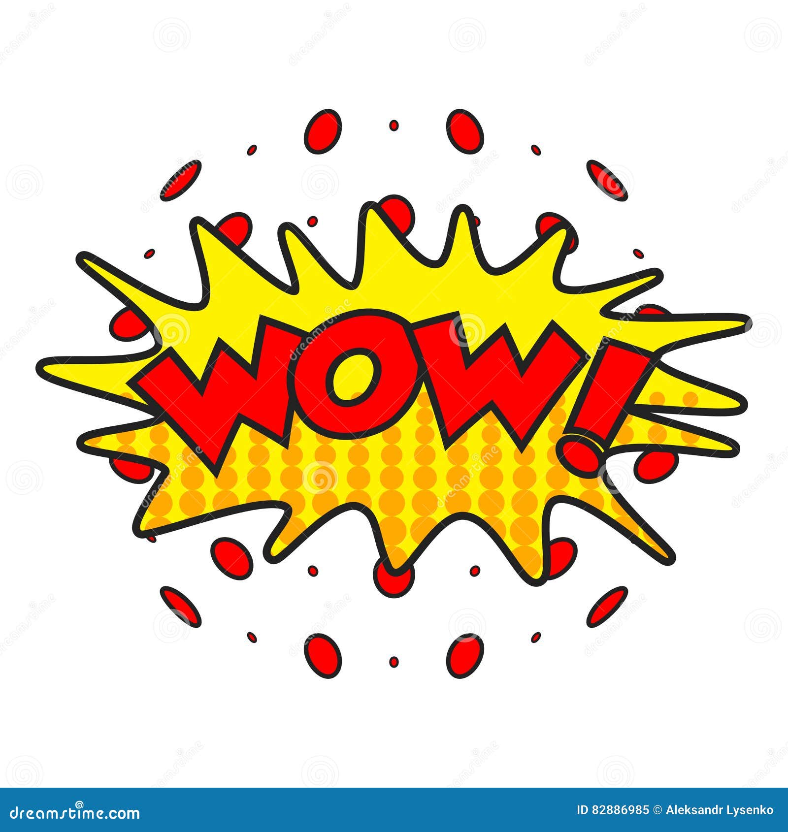 Wauw Grappige Geluidseffecten Vector Illustratie - Illustration of ...