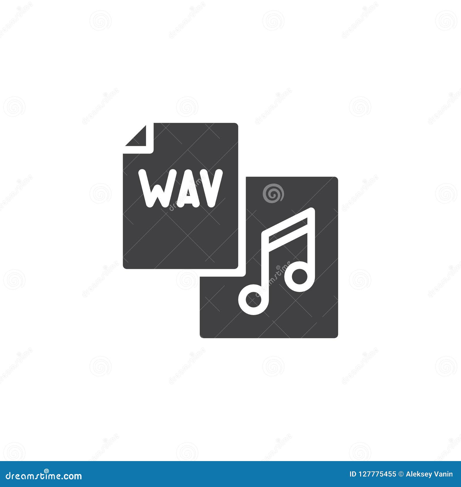 Wav File Format Vector Icon Stock Vector - Illustration of pictogram ...
