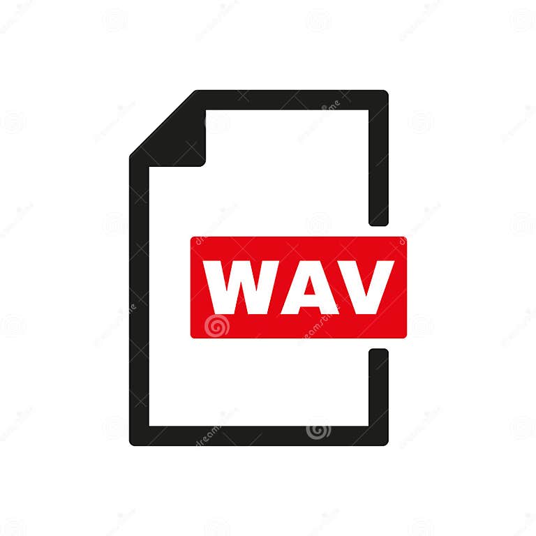 The WAV Icon. File Audio Format Symbol Stock Vector - Illustration of ...