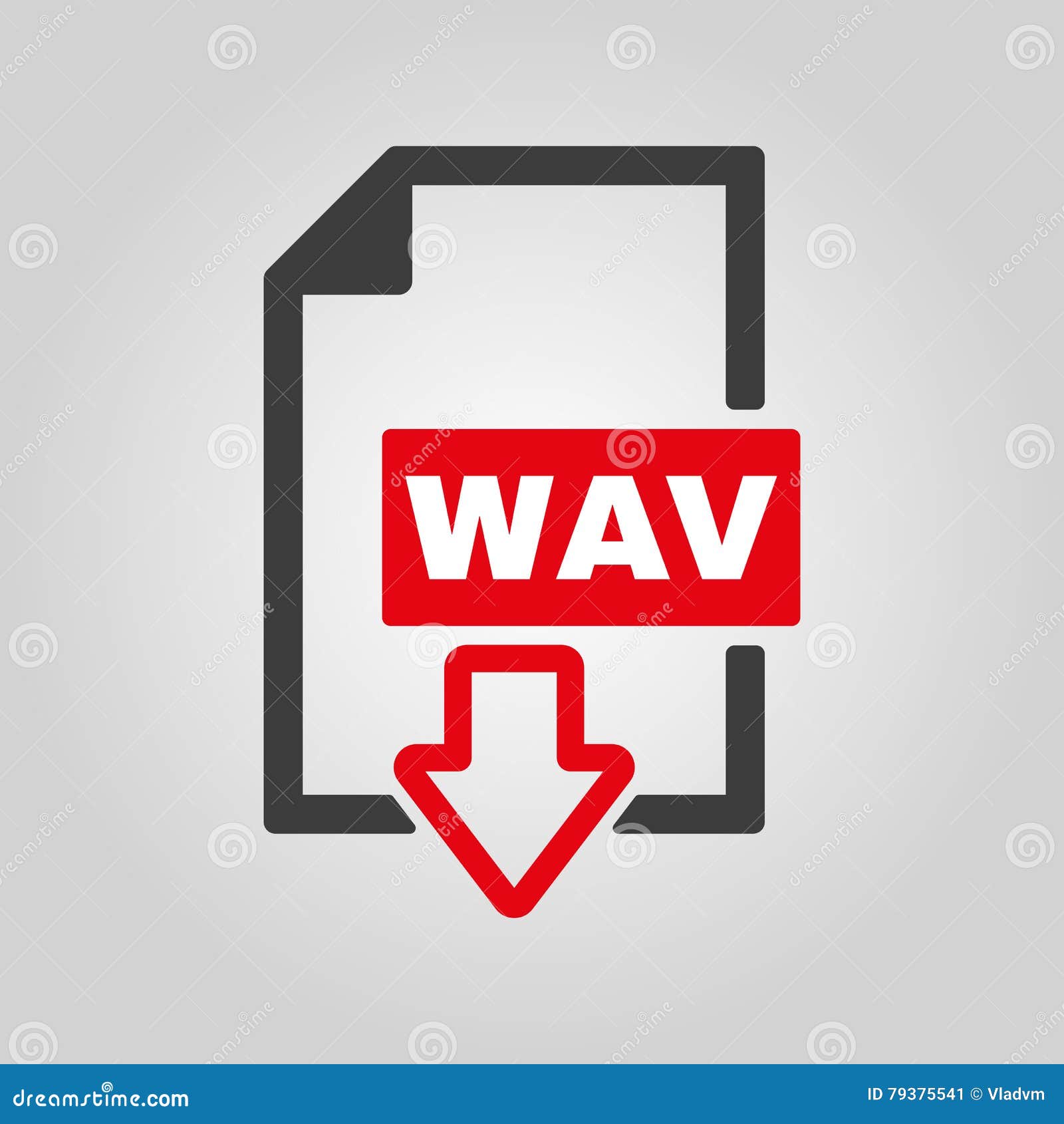 The WAV Icon. File Audio Format Symbol. Flat Stock Vector ...