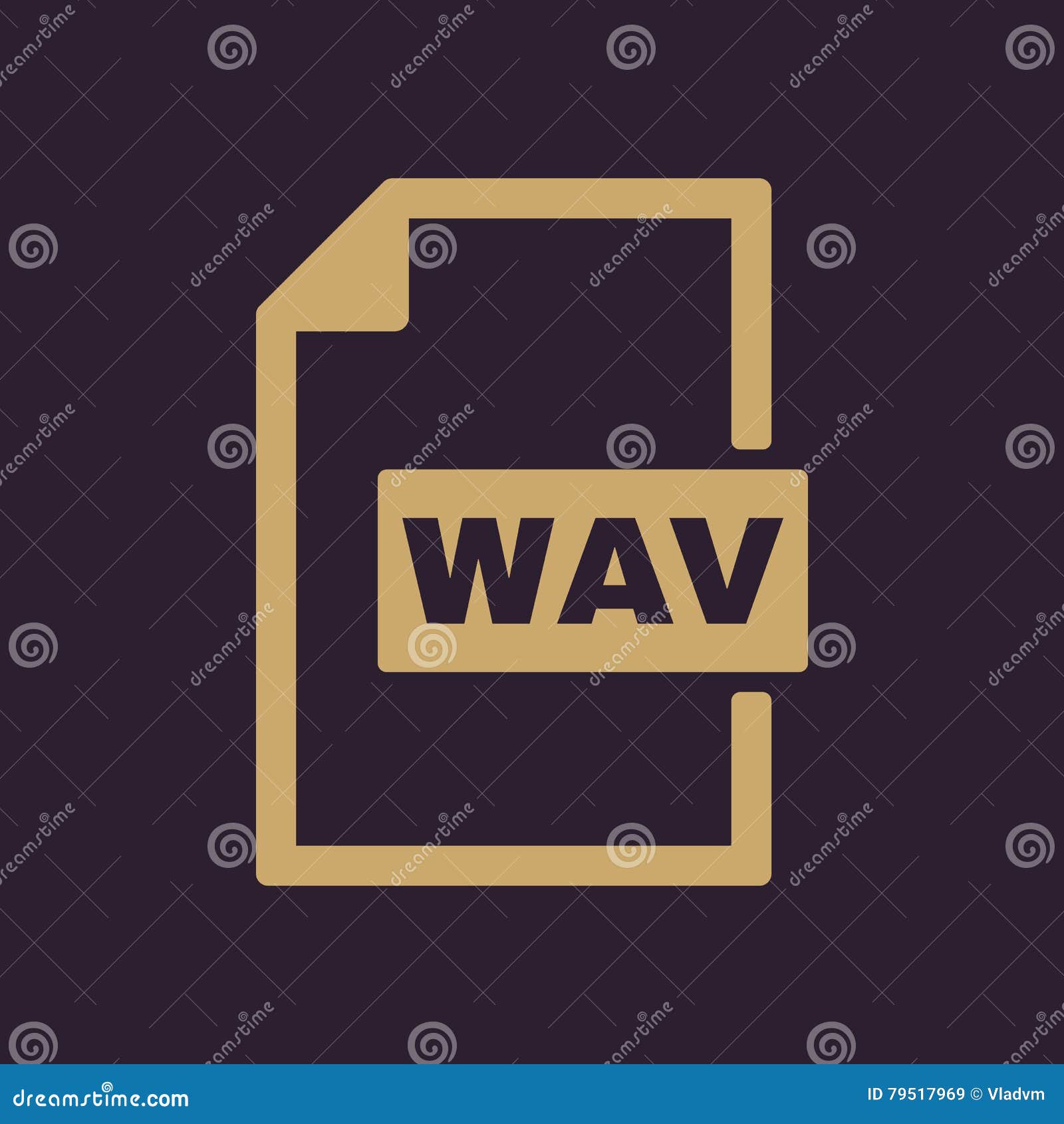 The WAV Icon. File Audio Format Symbol Stock Vector - Illustration of ...