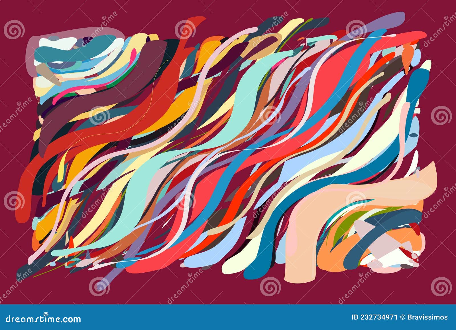Wave Abstract Art Background Shape. Backdrop Illustration Stock Vector ...