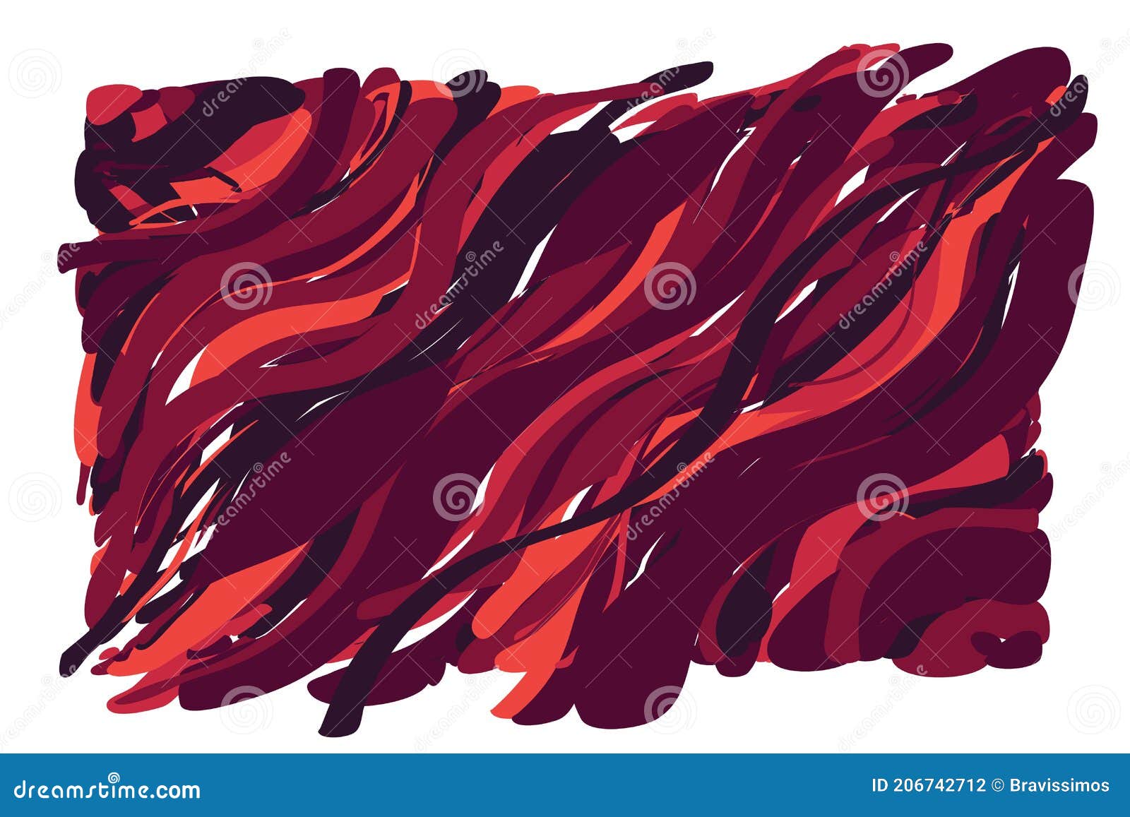 Wave Abstract Art Background Shape. Wavy Backdrop Stock Illustration ...