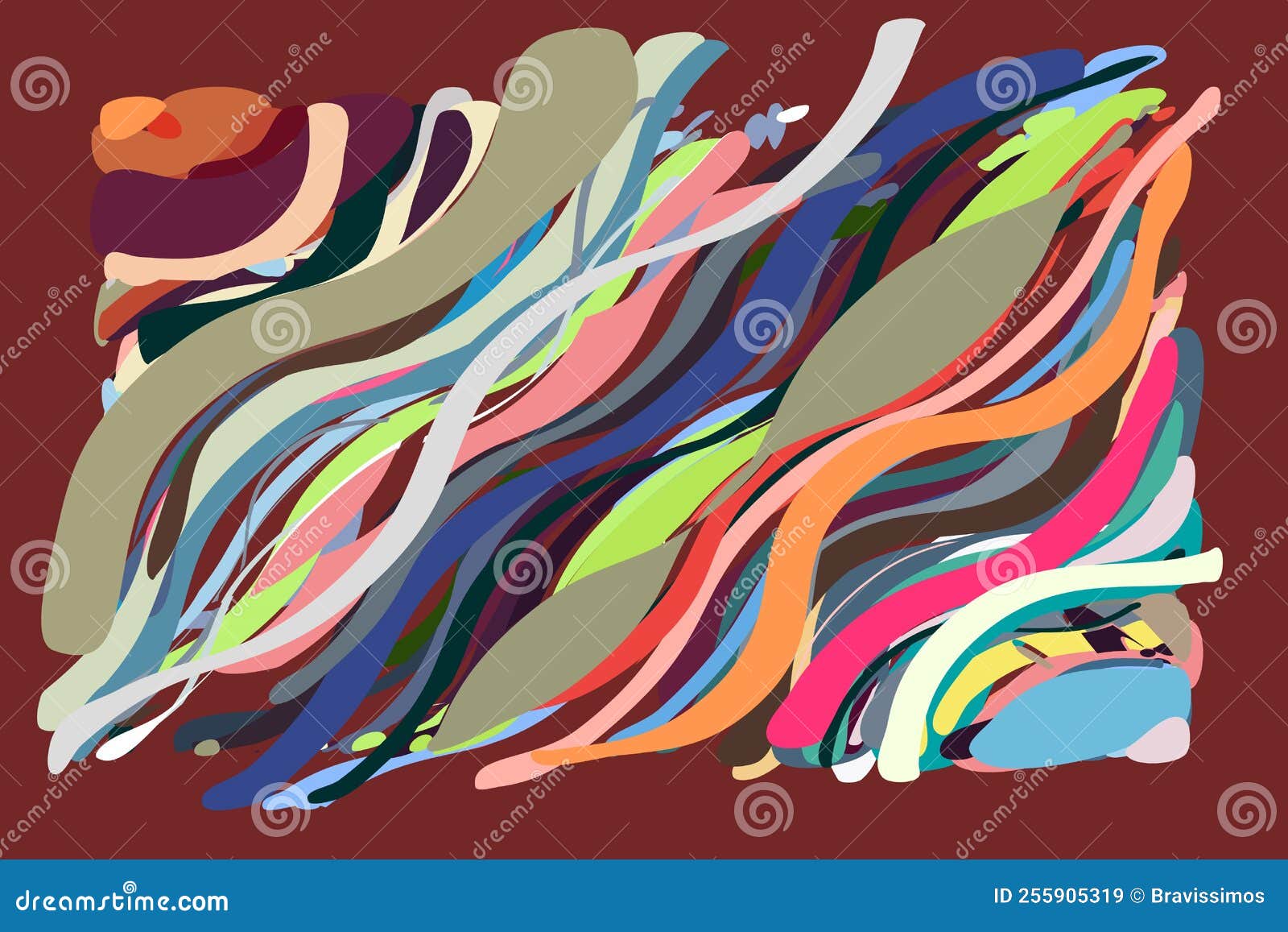 Wave Abstract Art Background Shape. Wavy Design Stock Vector ...