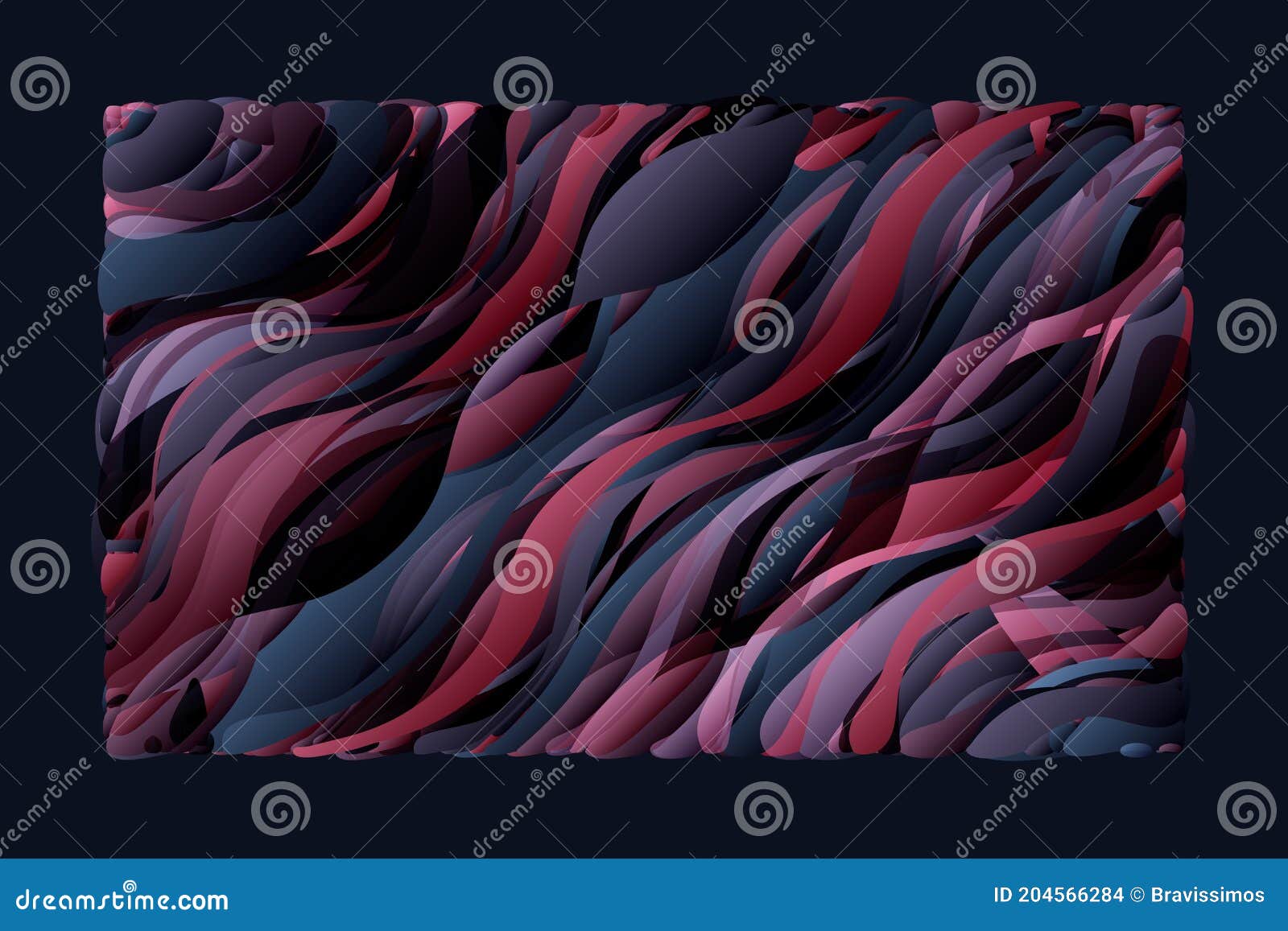 Wave Abstract Art Background Shape. Wavy Texture Stock Illustration ...