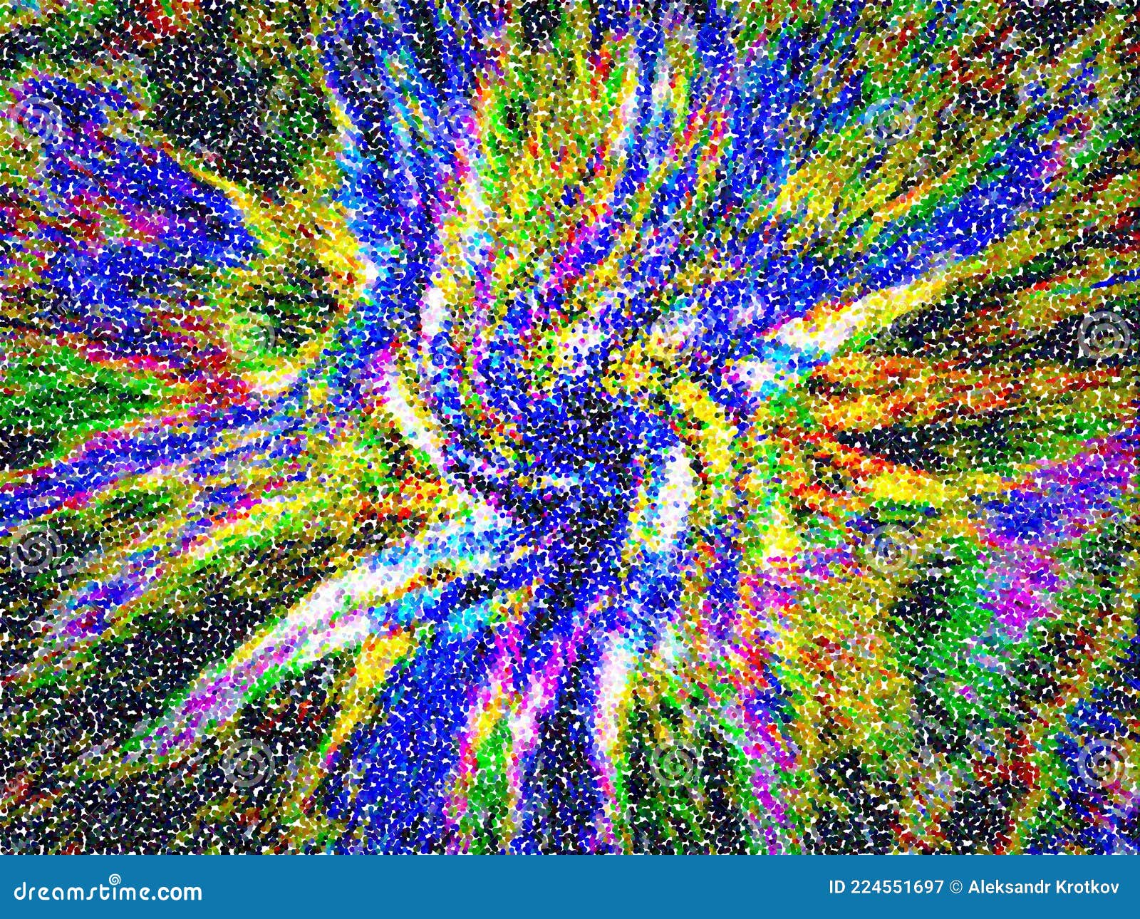 Wave Abstract Background of Colorful Small Circles Stock Illustration ...