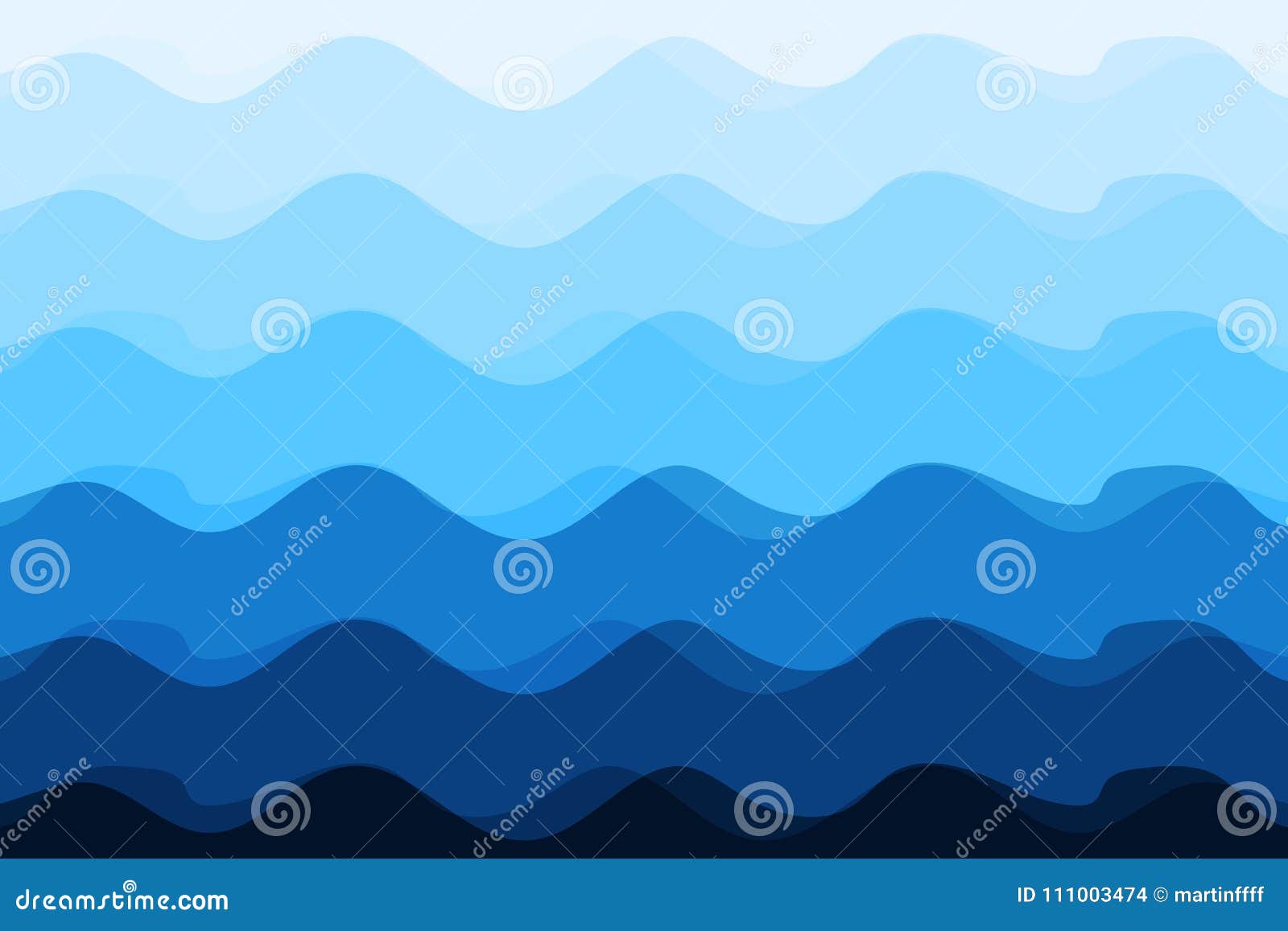 Wave Abstract Blue Background Sunshine Vector Illustration Stock Vector ...