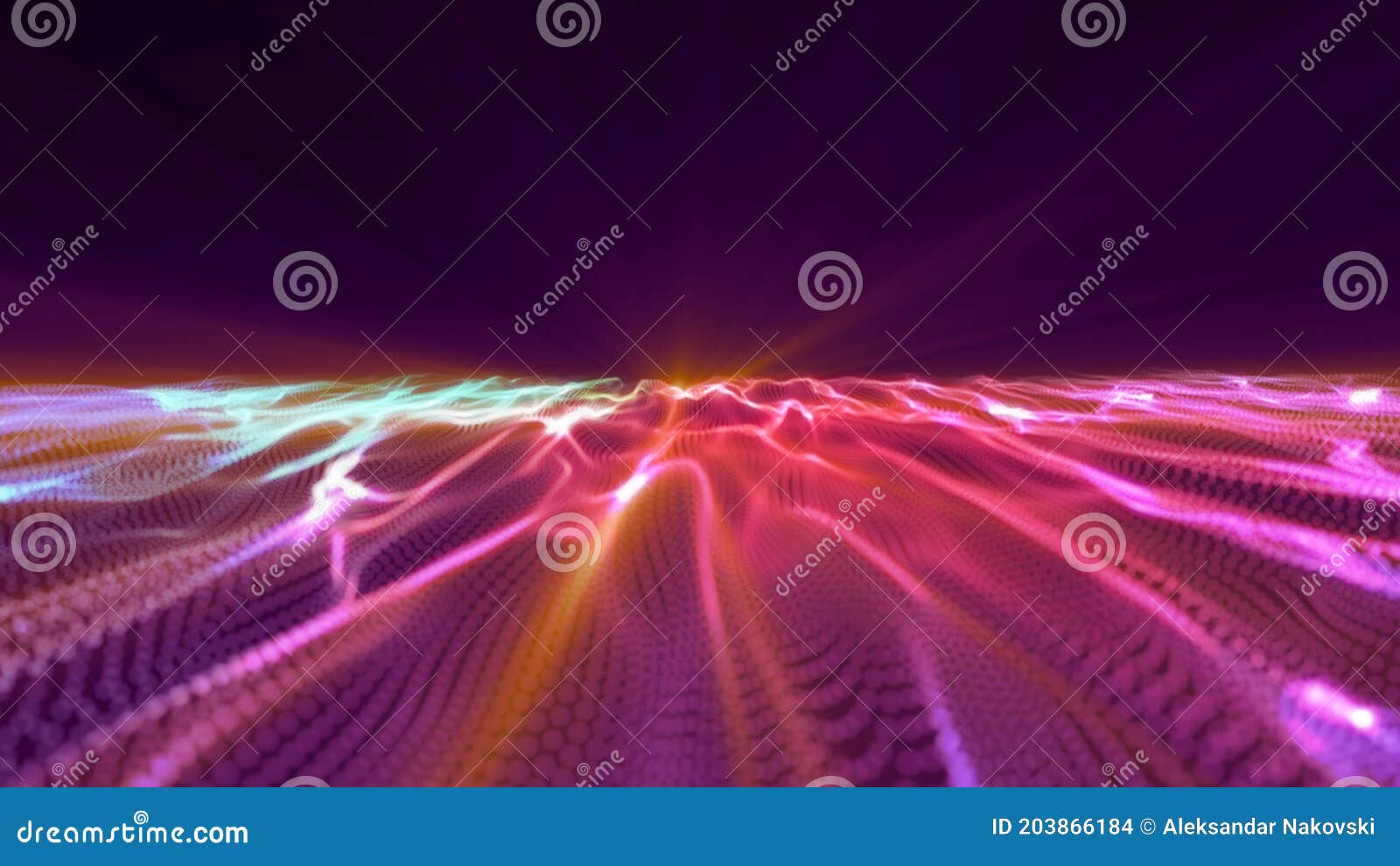 Wave Abstract Particle Color Illustration Stock Illustration ...