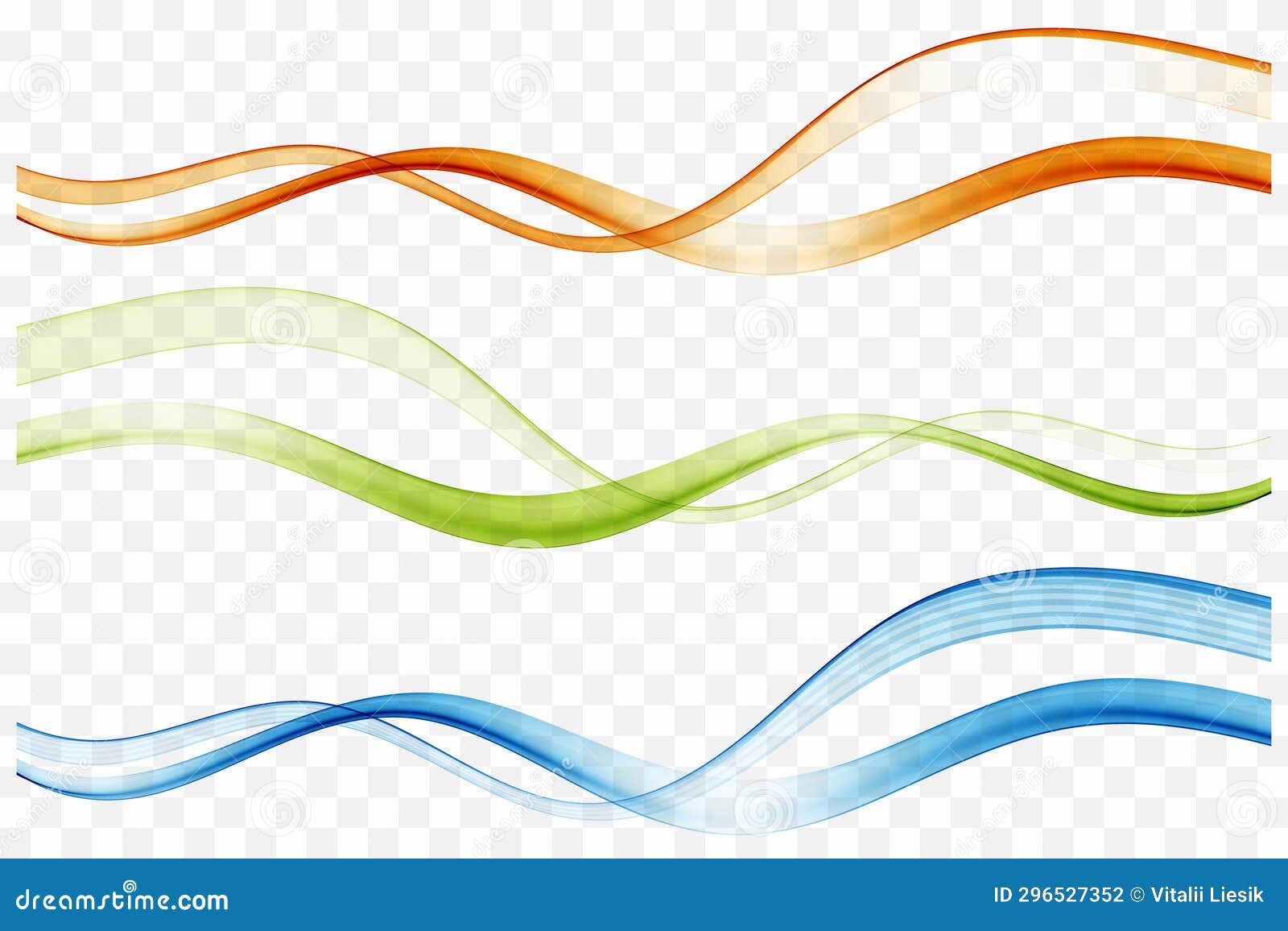 Wave Abstract Transparent Design Element. Wave Separator Set. Stock ...