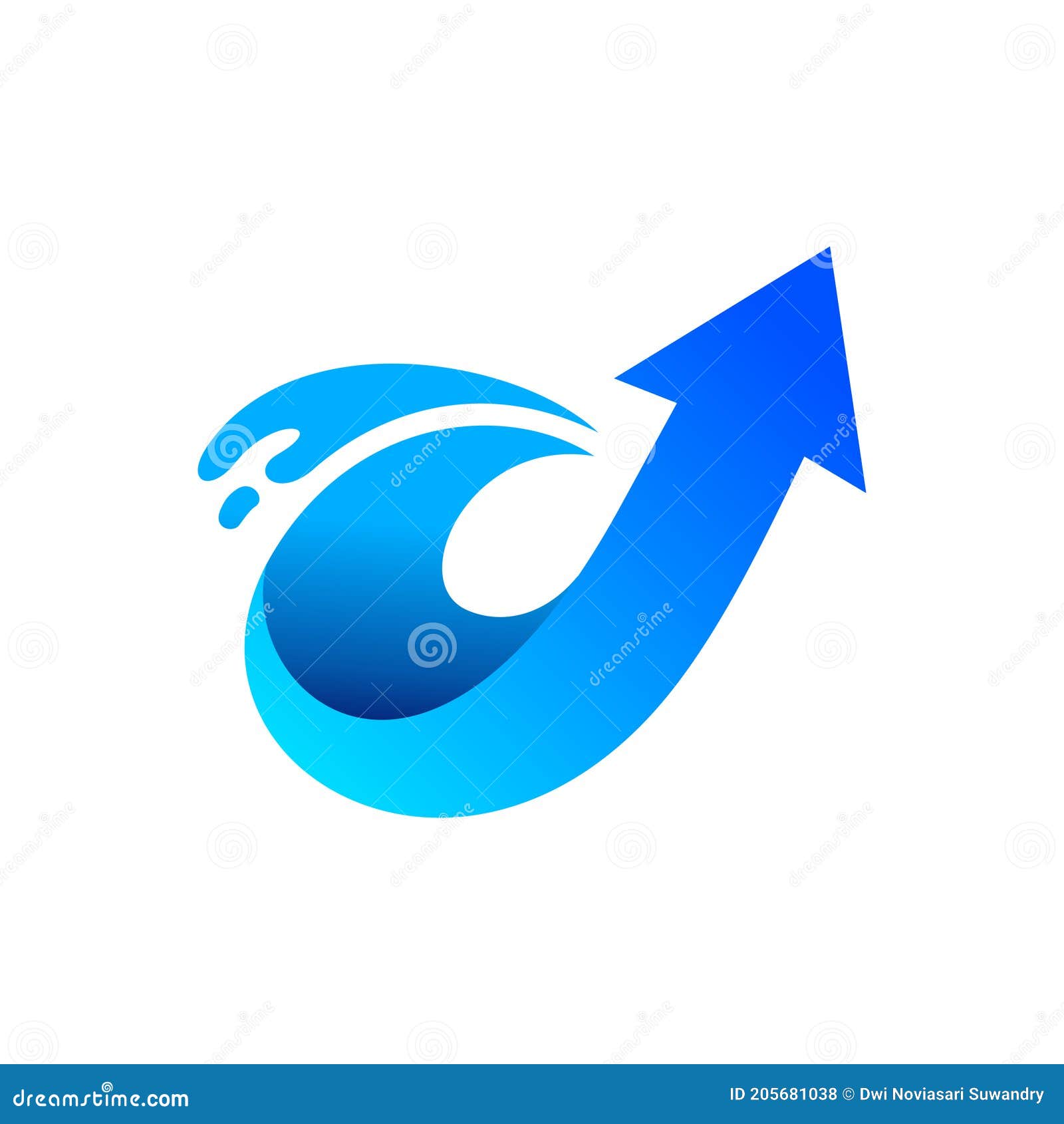 Wave Arrow Direction Logo Concept Stock Vector - Illustration of ...