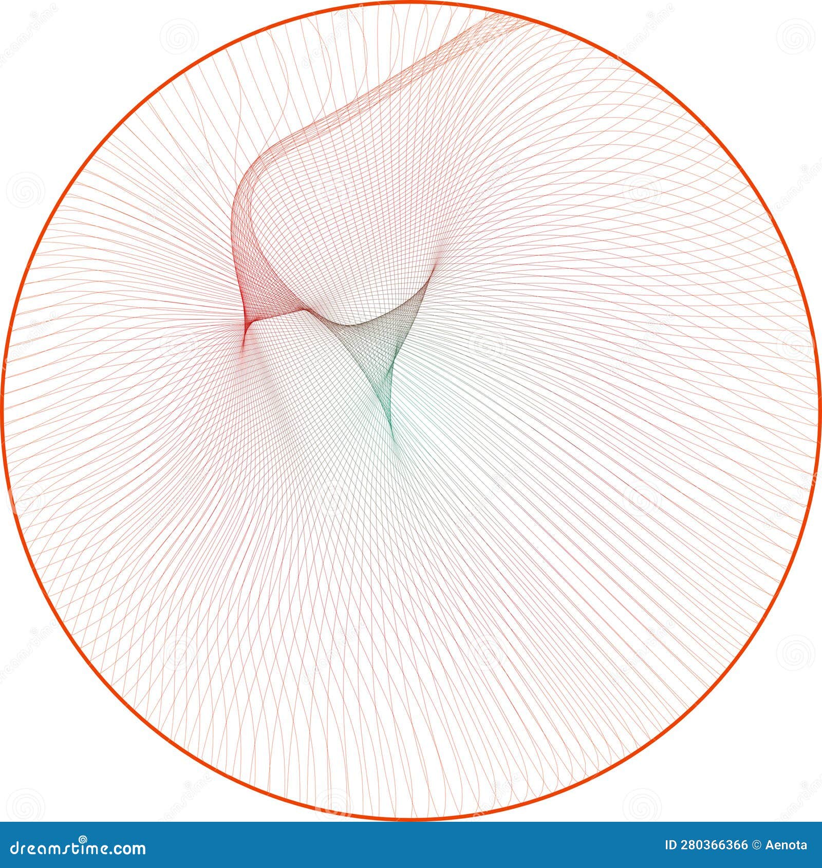 Wave Asymmetrical Mathematical Round Design Stock Vector - Illustration ...