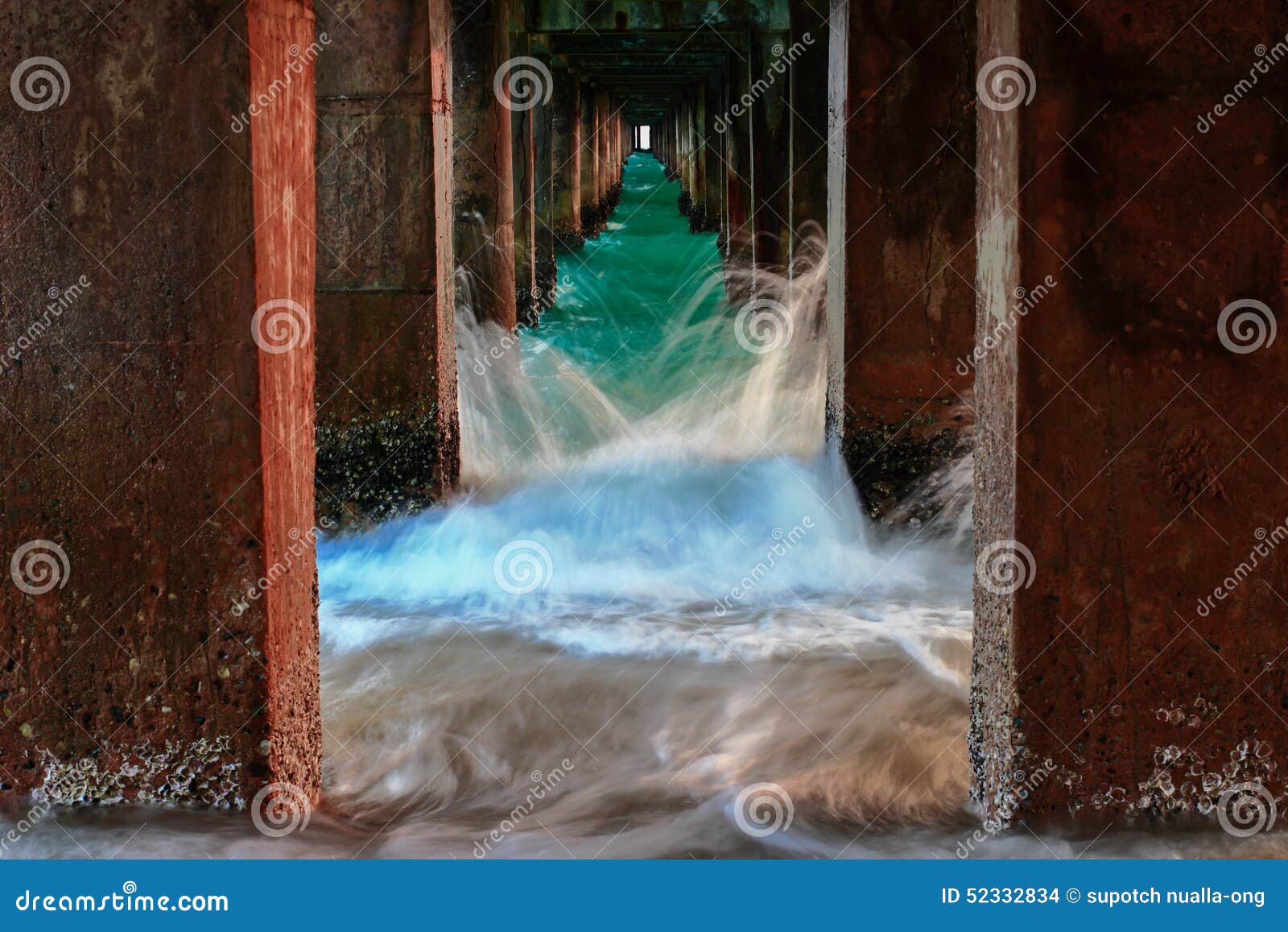 Wave Attack Under Bridge Stock Photos - Free & Royalty-Free Stock ...