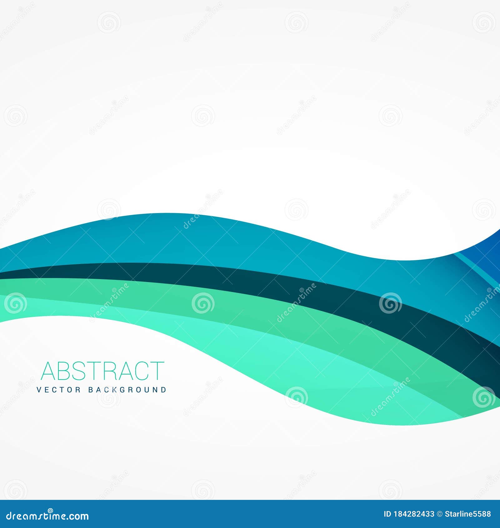 Wave Background in Blue Color Stock Vector - Illustration of smooth ...