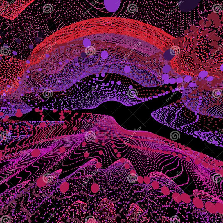 Background Retro Waves and Space Stock Illustration - Illustration of ...