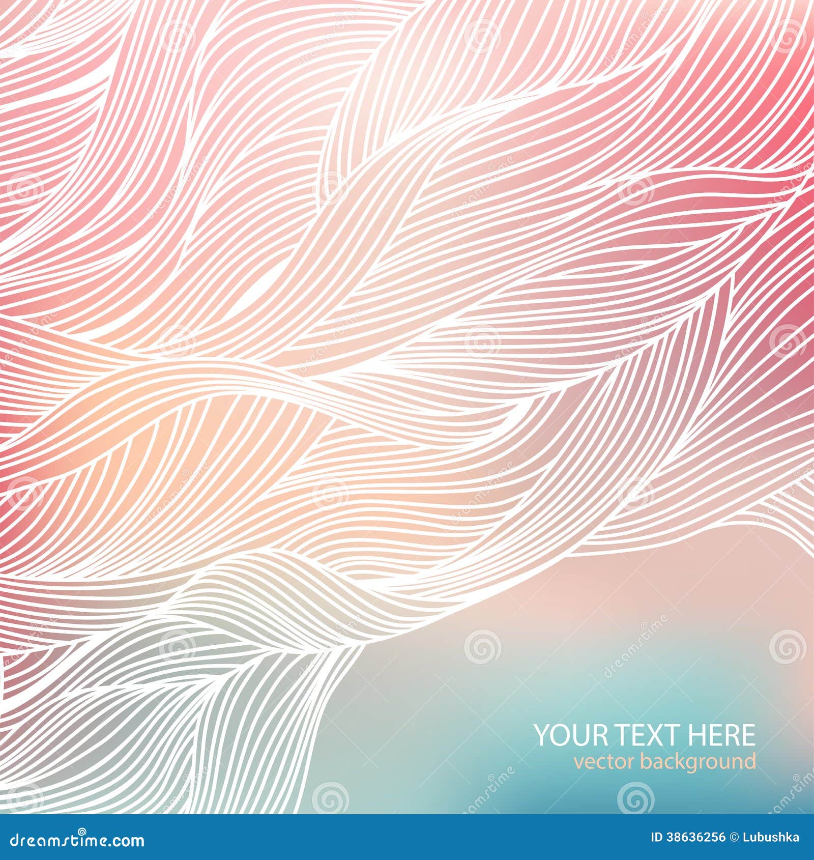 Wave Background. Pastel Colors. Stock Vector - Illustration of hair ...