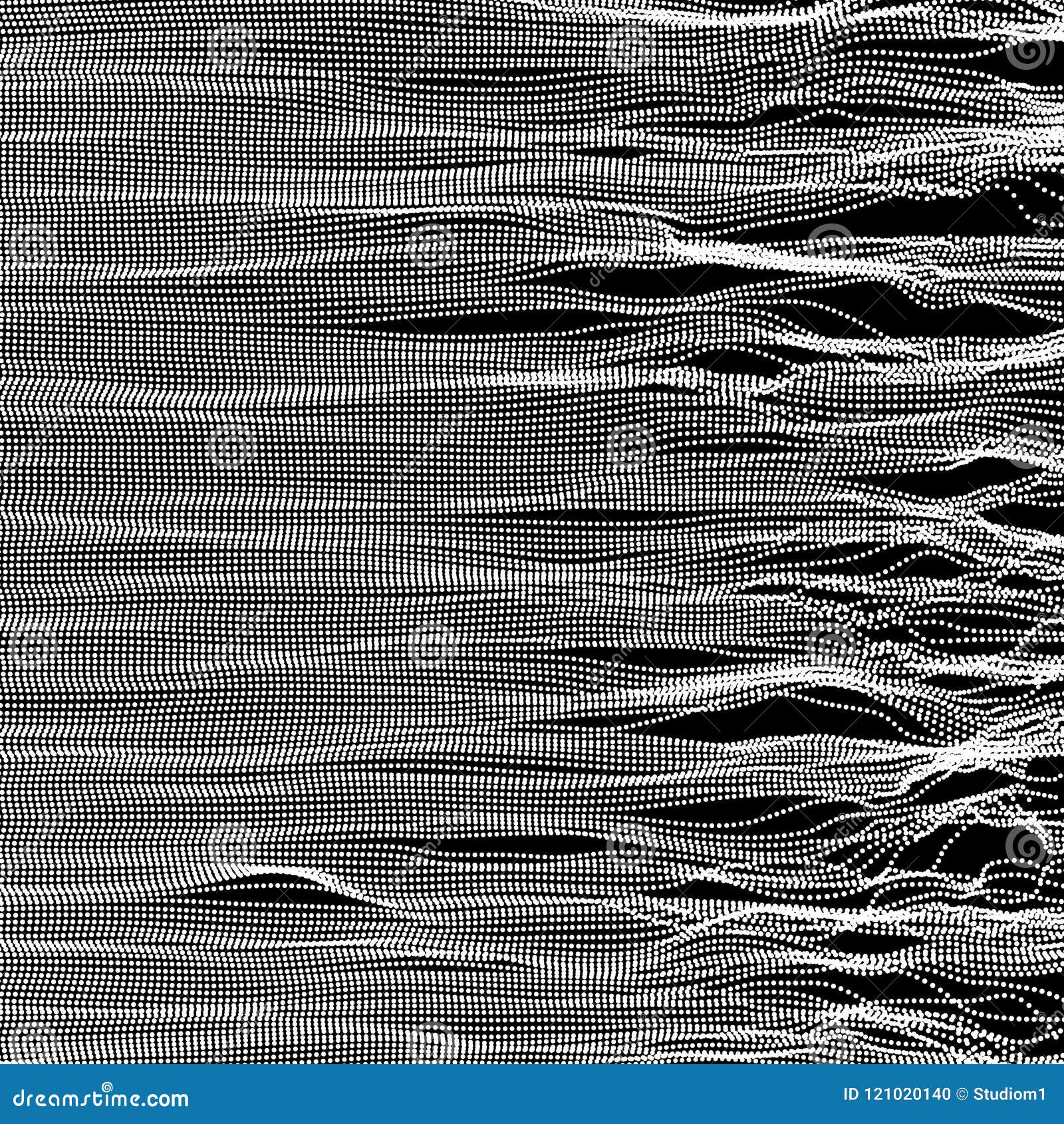 Wave Background. Ripple Grid. Abstract Vector Illustration. 3D ...