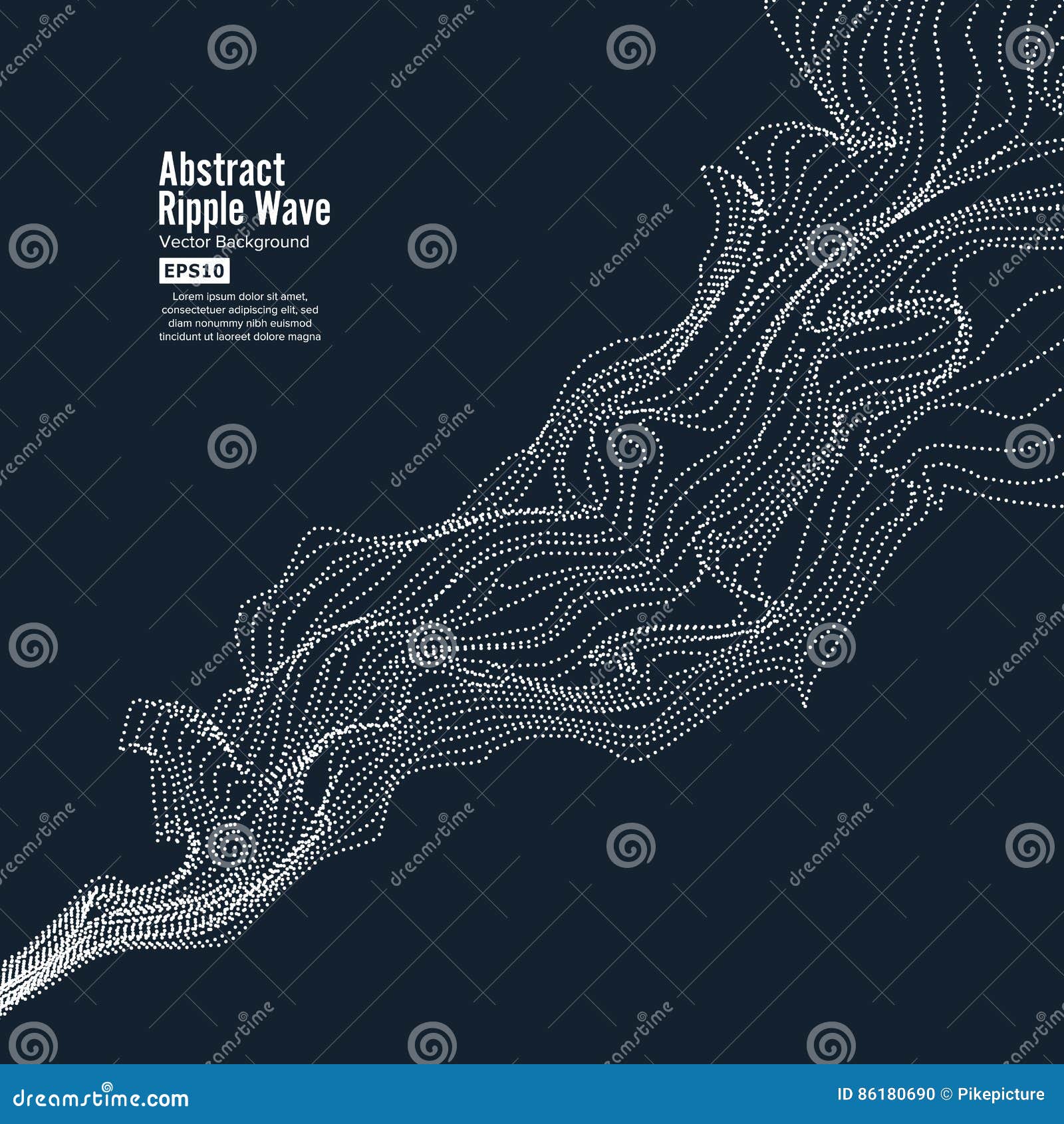 Wave Background. Ripple Grid. Modern Vector Illustration. Element of ...