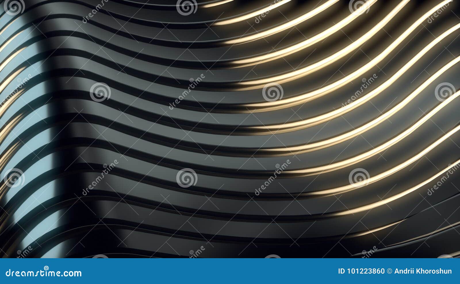 Wave Band Abstract Background Surface 3d Rendering Stock Illustration ...