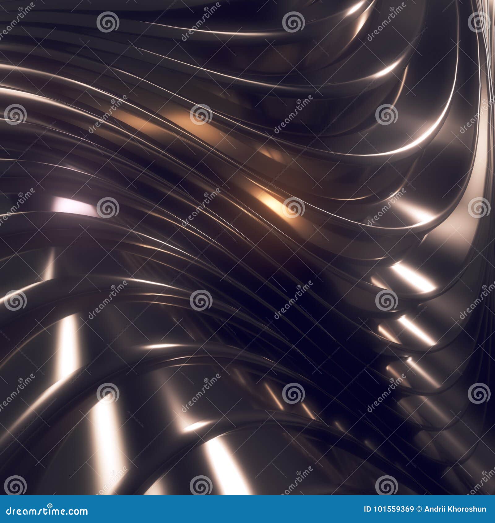 Wave Band Abstract Background Surface 3d Rendering Stock Illustration ...