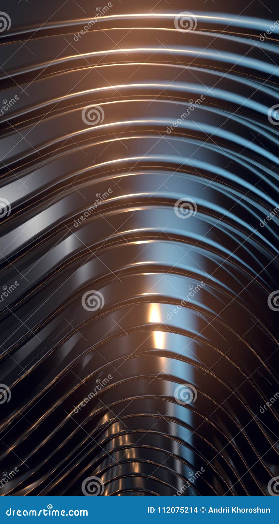 Wave Band Abstract Background Surface 3d Rendering Stock Illustration ...