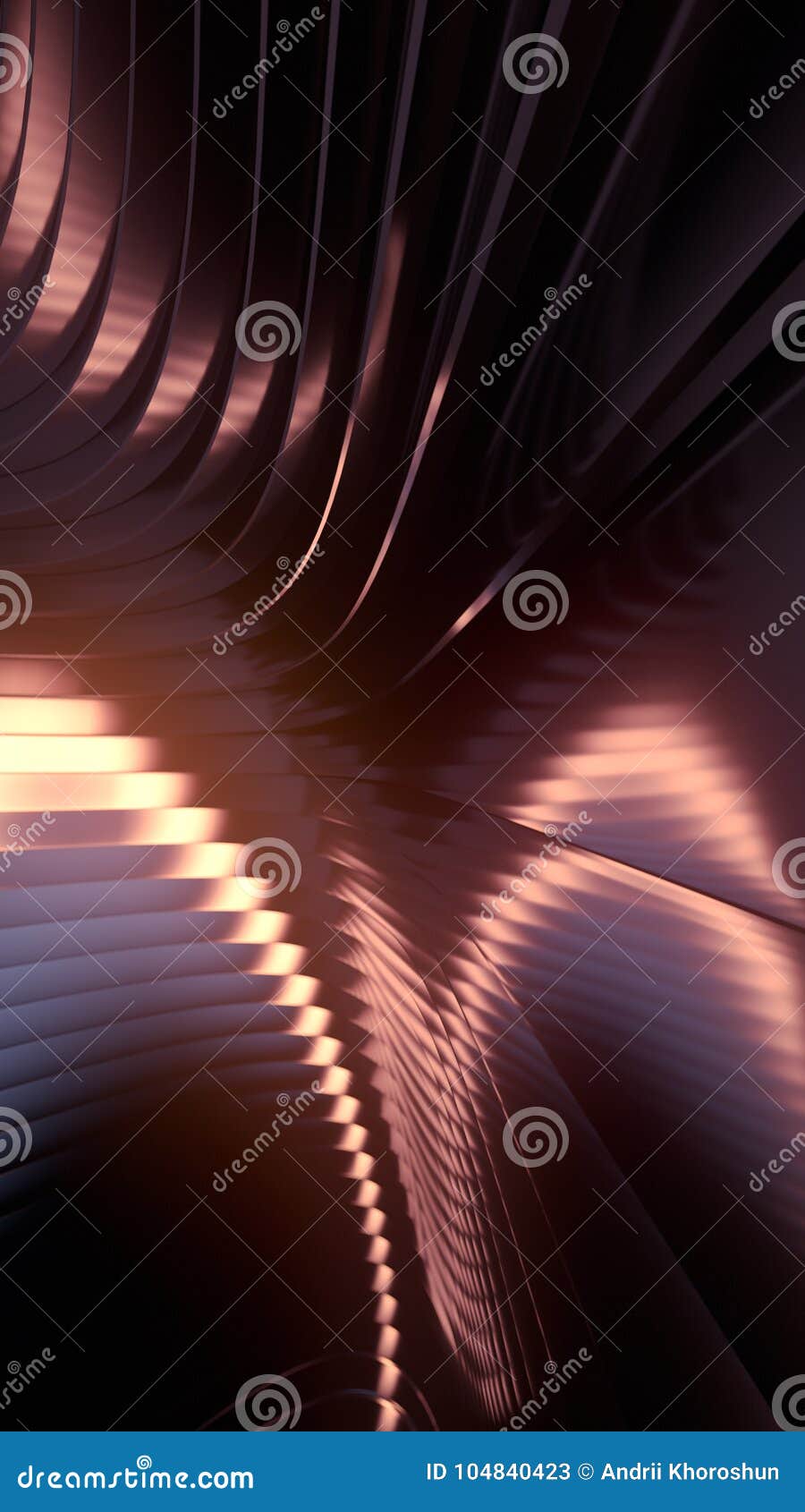 Wave Band Abstract Background Surface 3d Rendering Stock Illustration ...