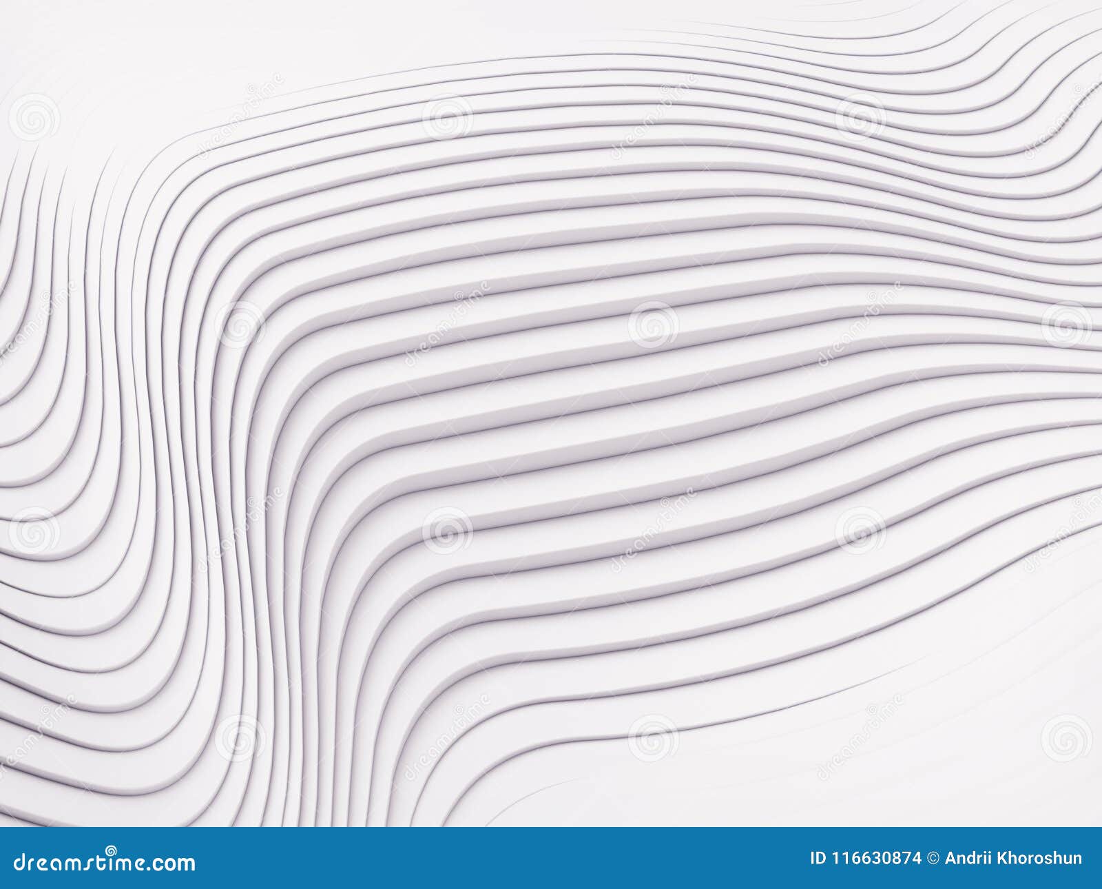 Wave Band Abstract Background Surface 3d Rendering Stock Illustration ...
