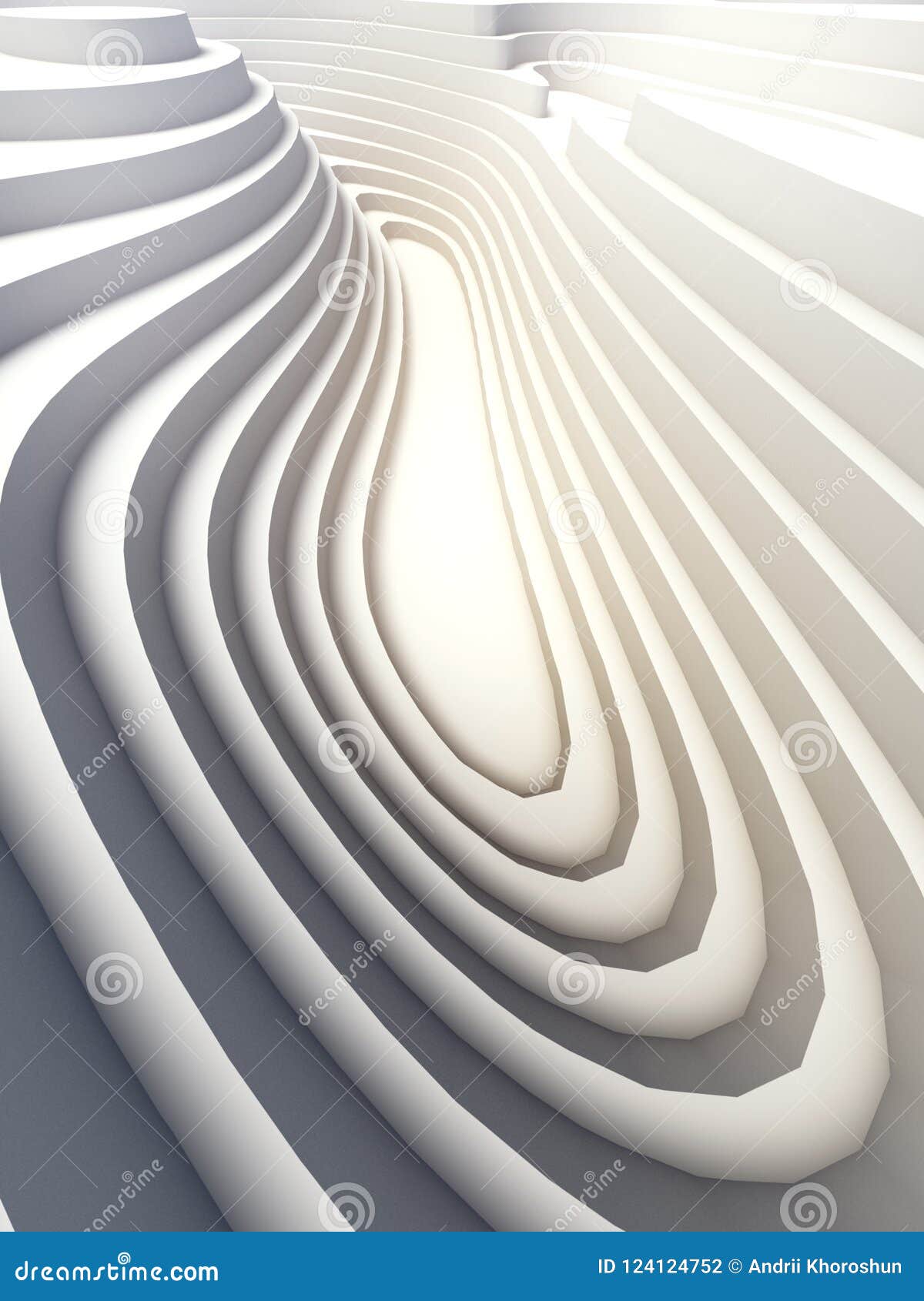Wave Band Abstract Background Surface 3d Rendering Stock Illustration ...