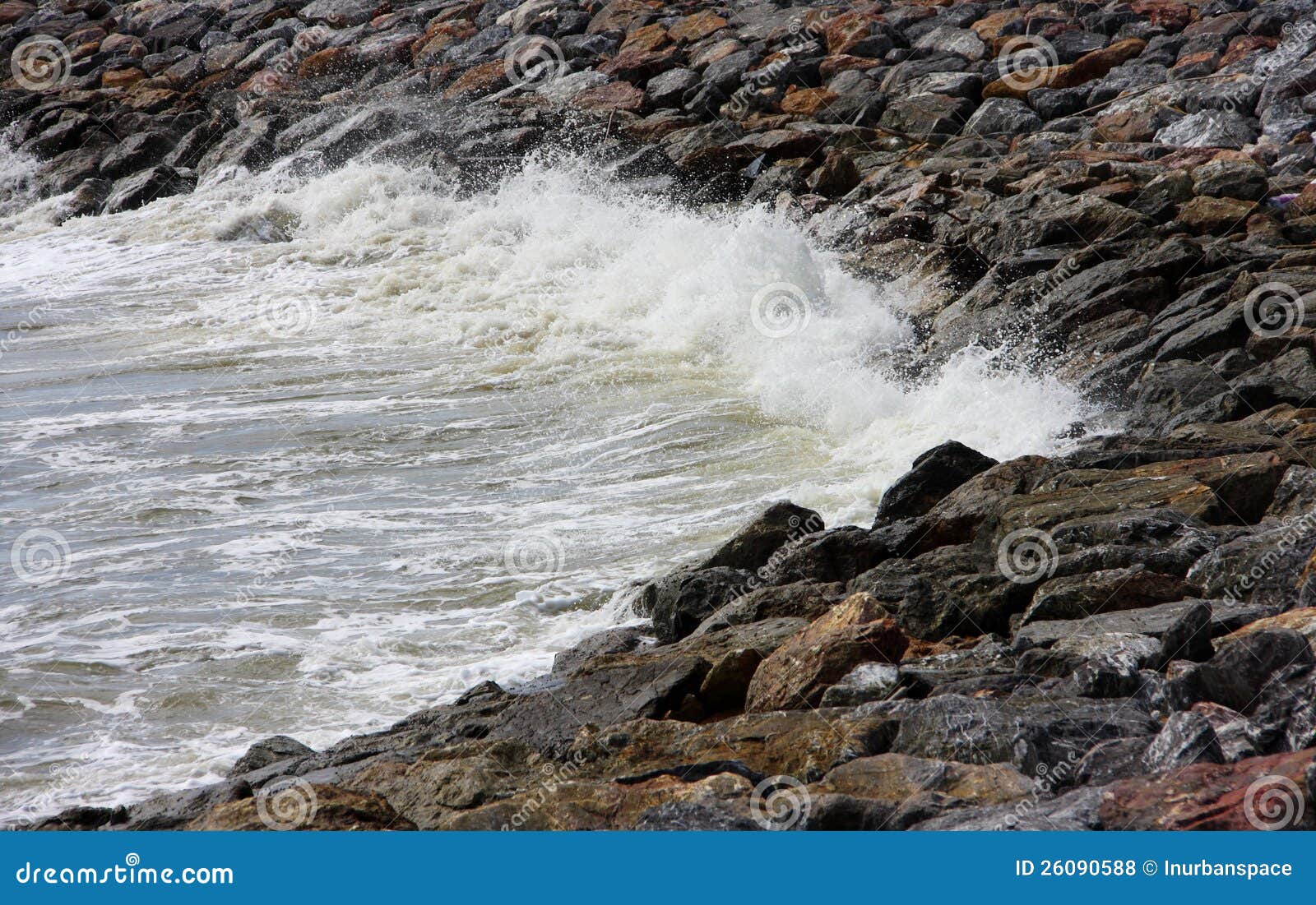 Wave barrier in Thailand stock photo. Image of splash - 26090588