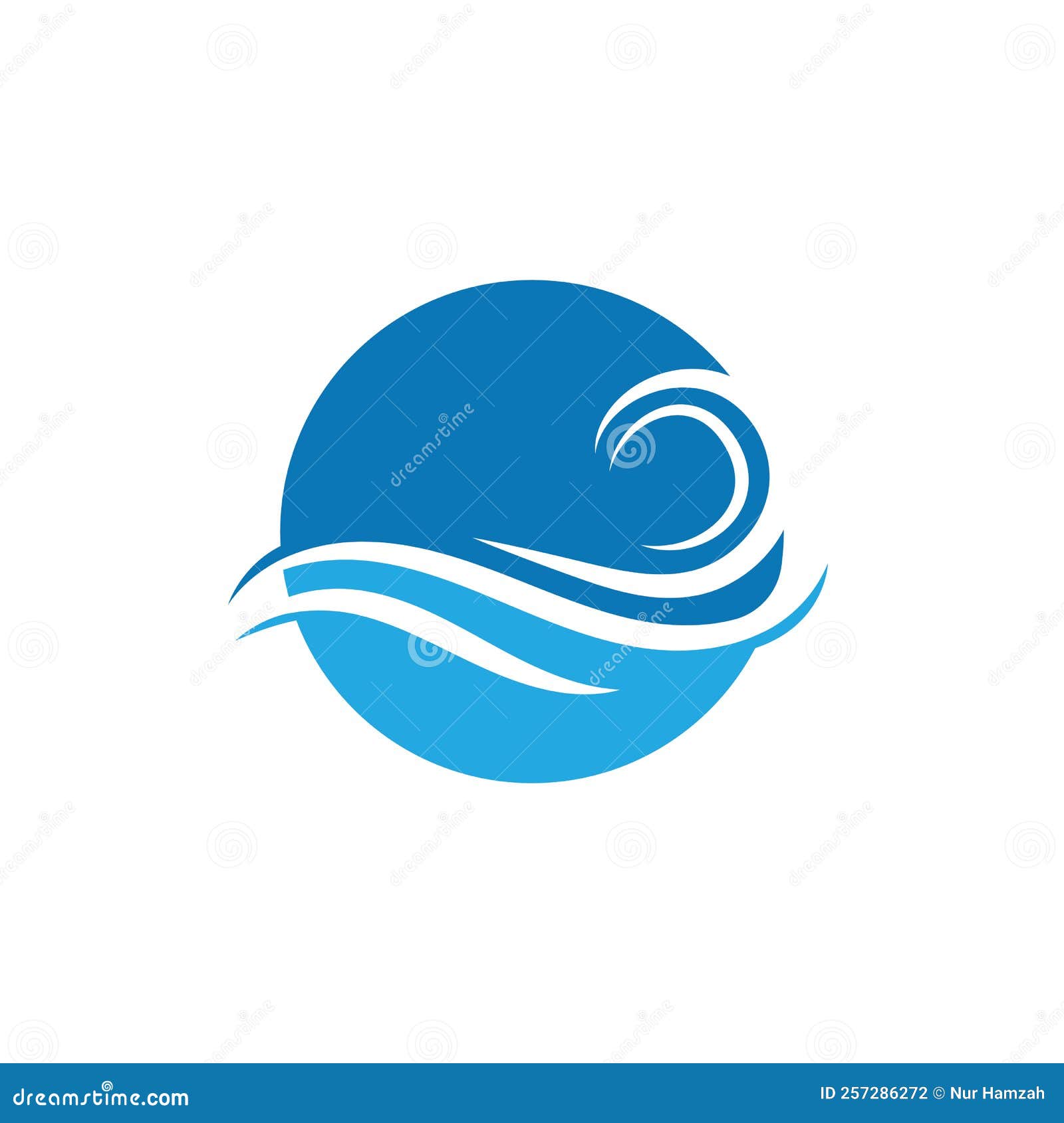 Wave Beach Logo Design Vector Illustration Template Stock Vector ...