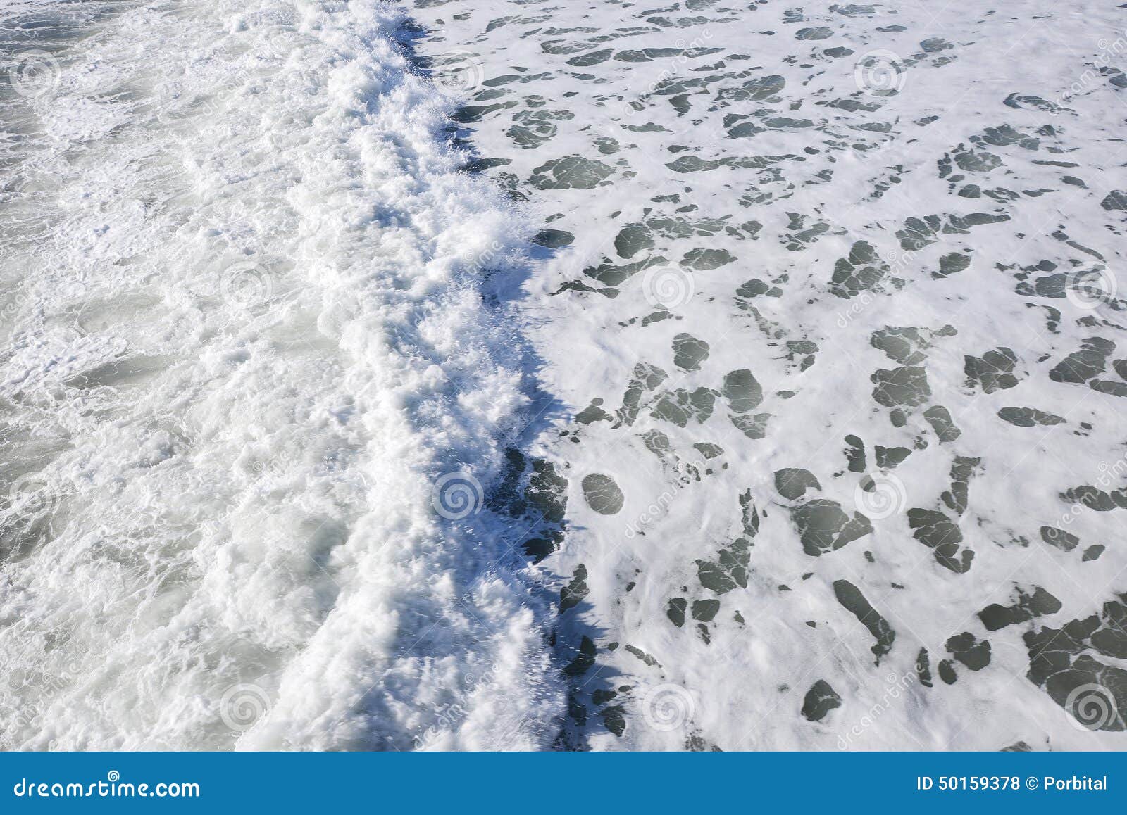 Wave on beach stock photo. Image of foam, abstract, aerial - 50159378