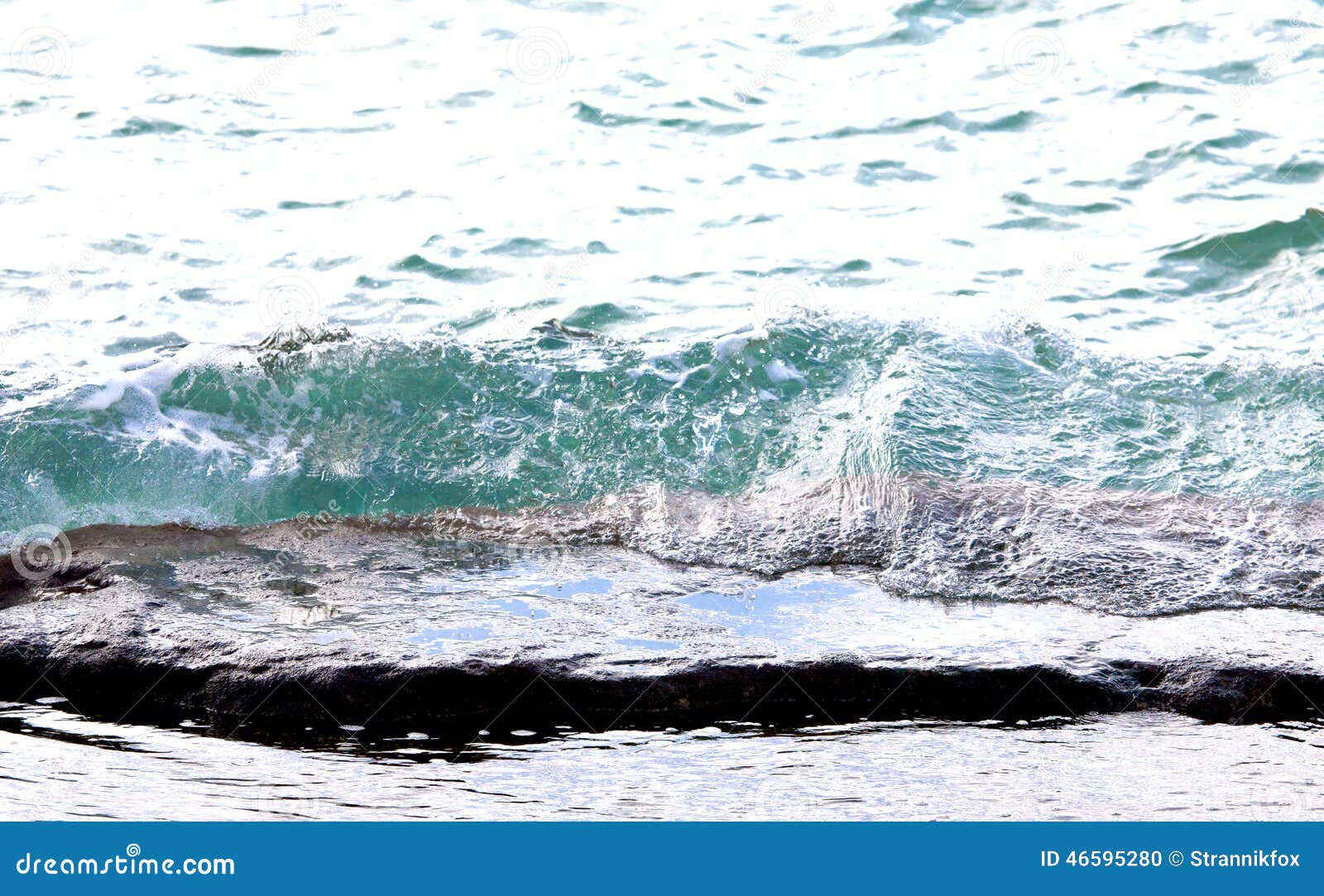 Wave Beating Against Stone. Atlantic Ocean Stock Photo - Image of ...