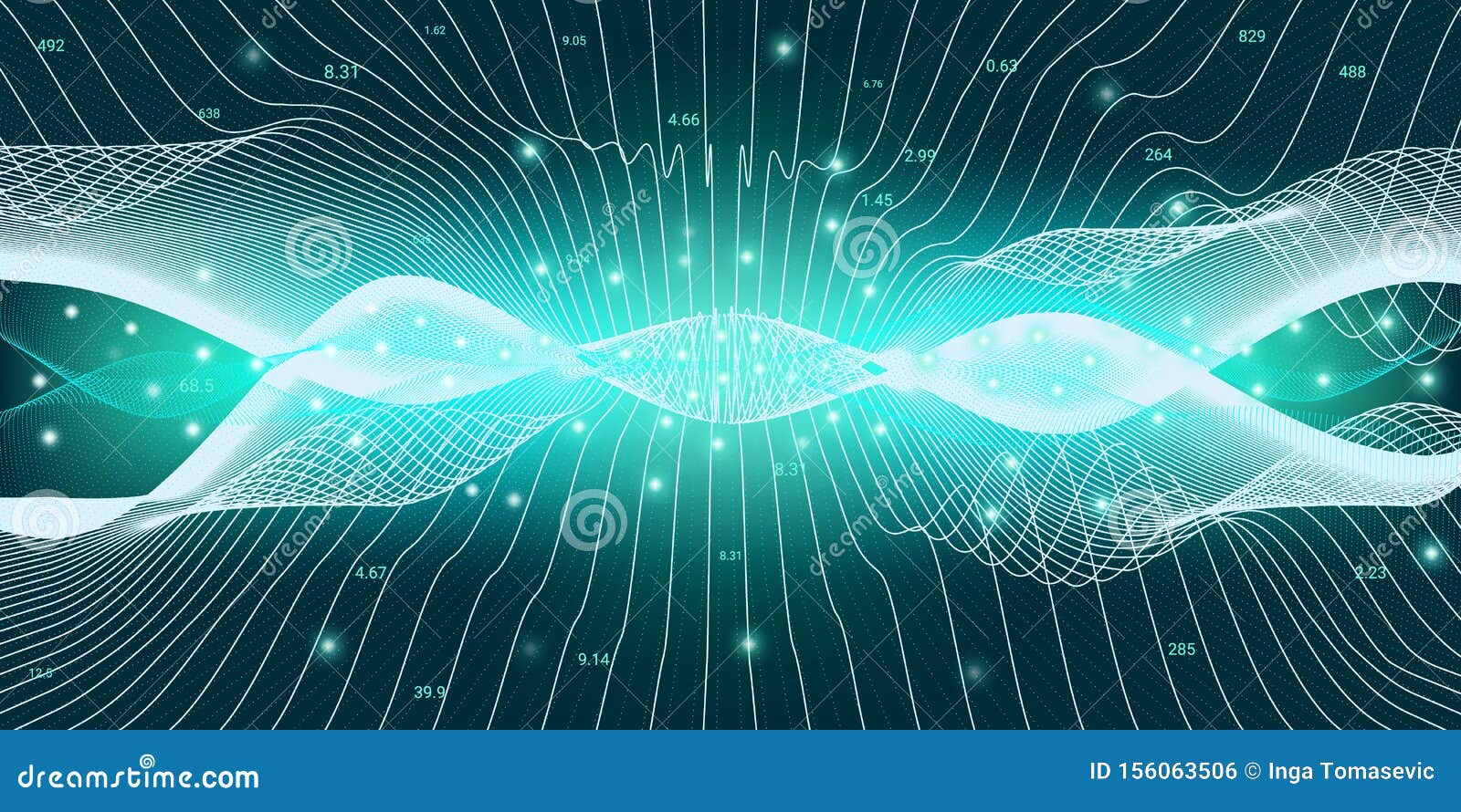 Wave Big Data Trade. Statistic Abstract Stock Illustration ...